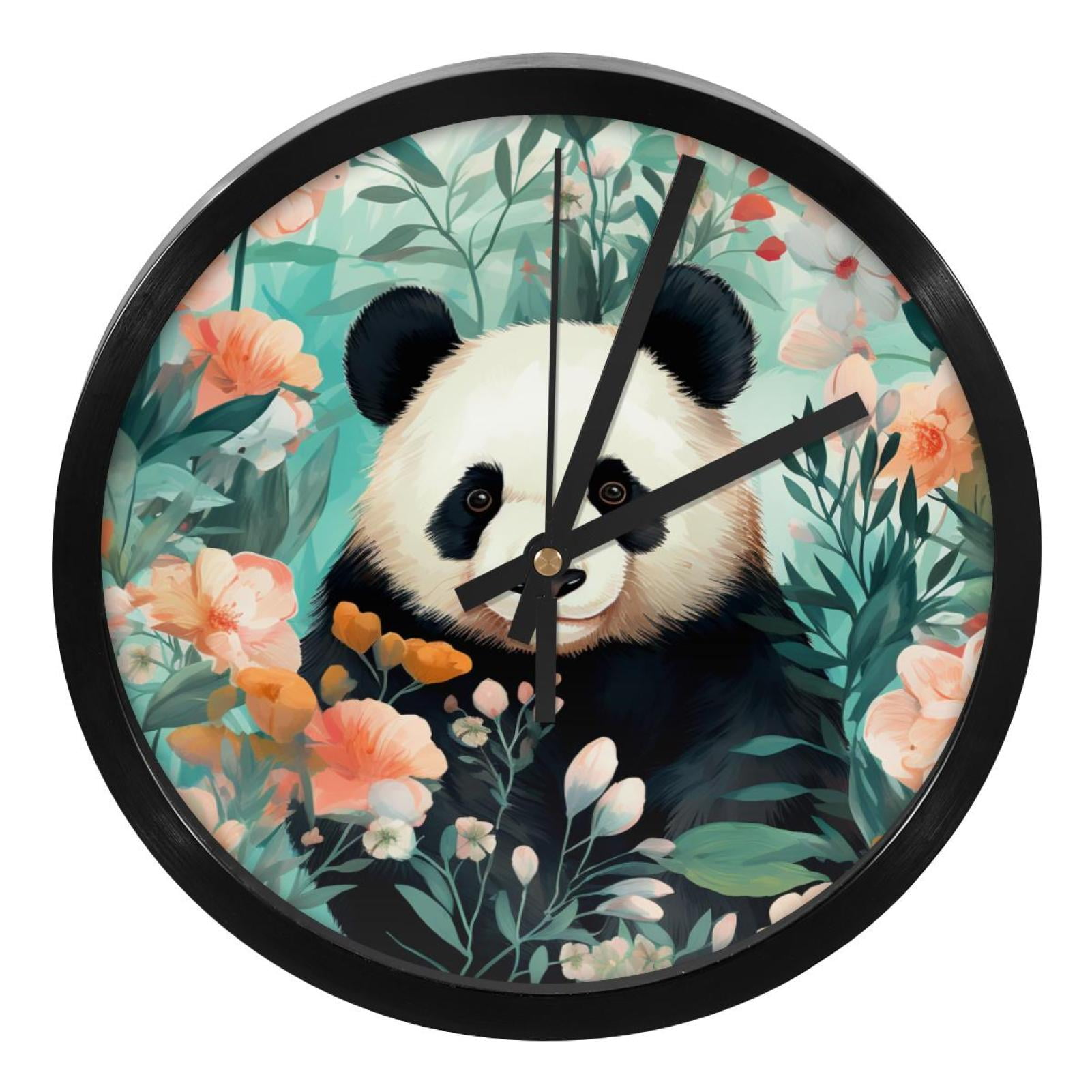 Panda 9.8 Inch Silent Round Digital Wall Clock - Battery Operated ...