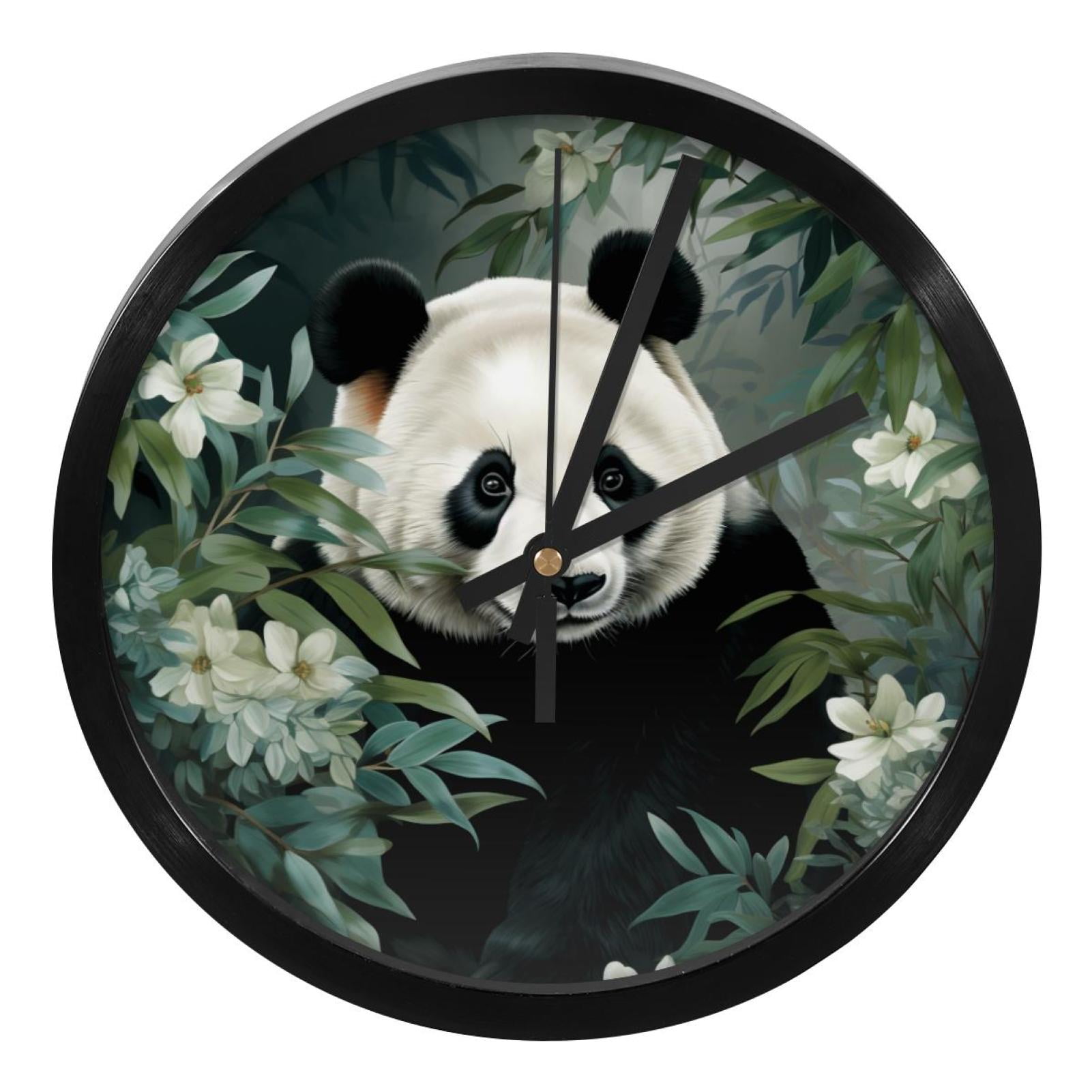 Panda 9.8 Inch Silent Round Digital Wall Clock - Battery Operated ...