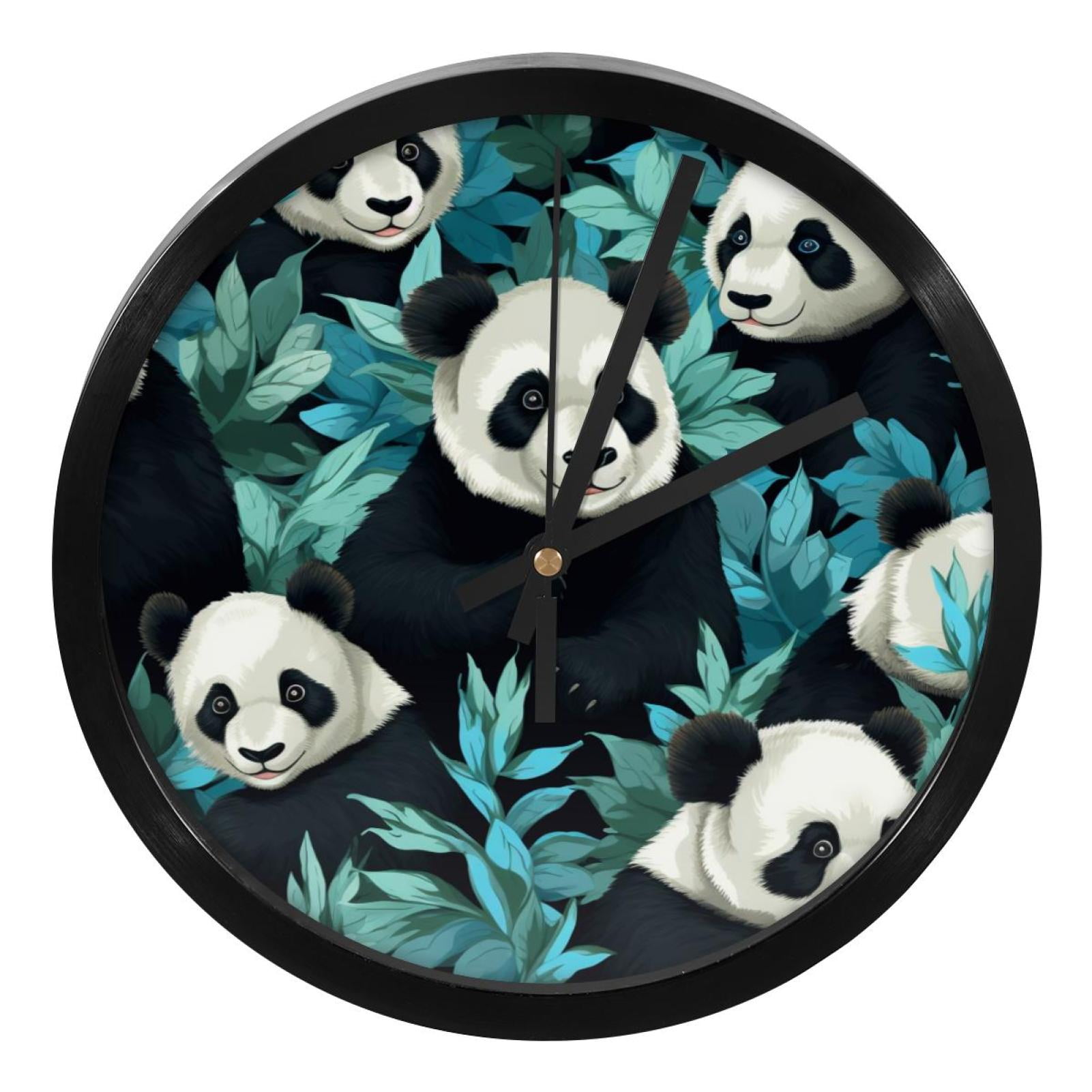 Panda 9.8 Inch Silent Round Digital Wall Clock - Battery Operated ...