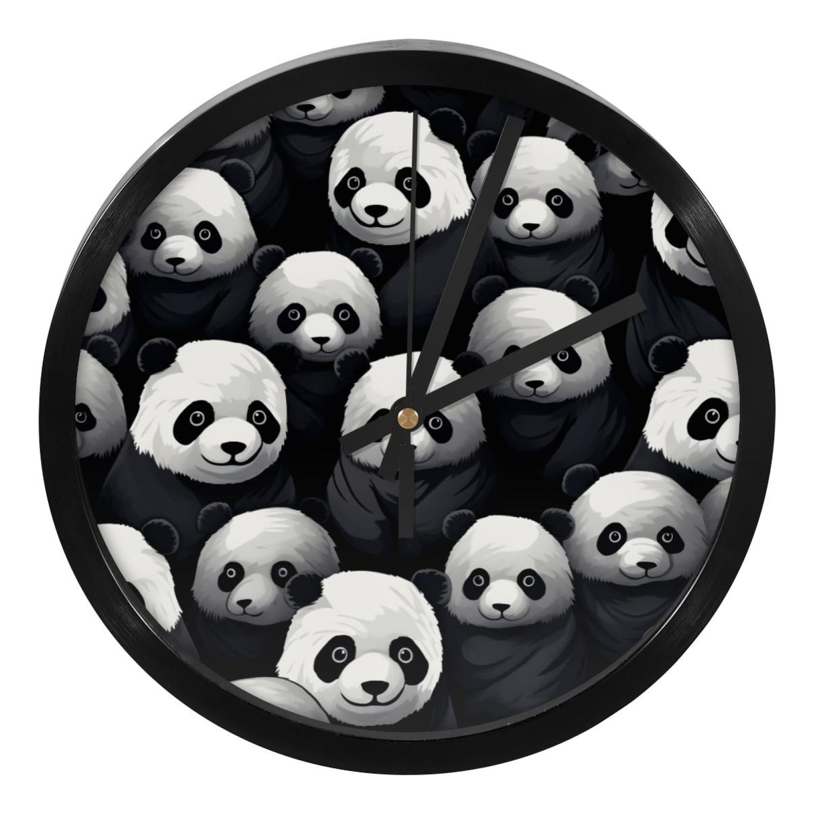 Panda 9.8 Inches Silent Wall Clock, Round Digital Battery Operated ...