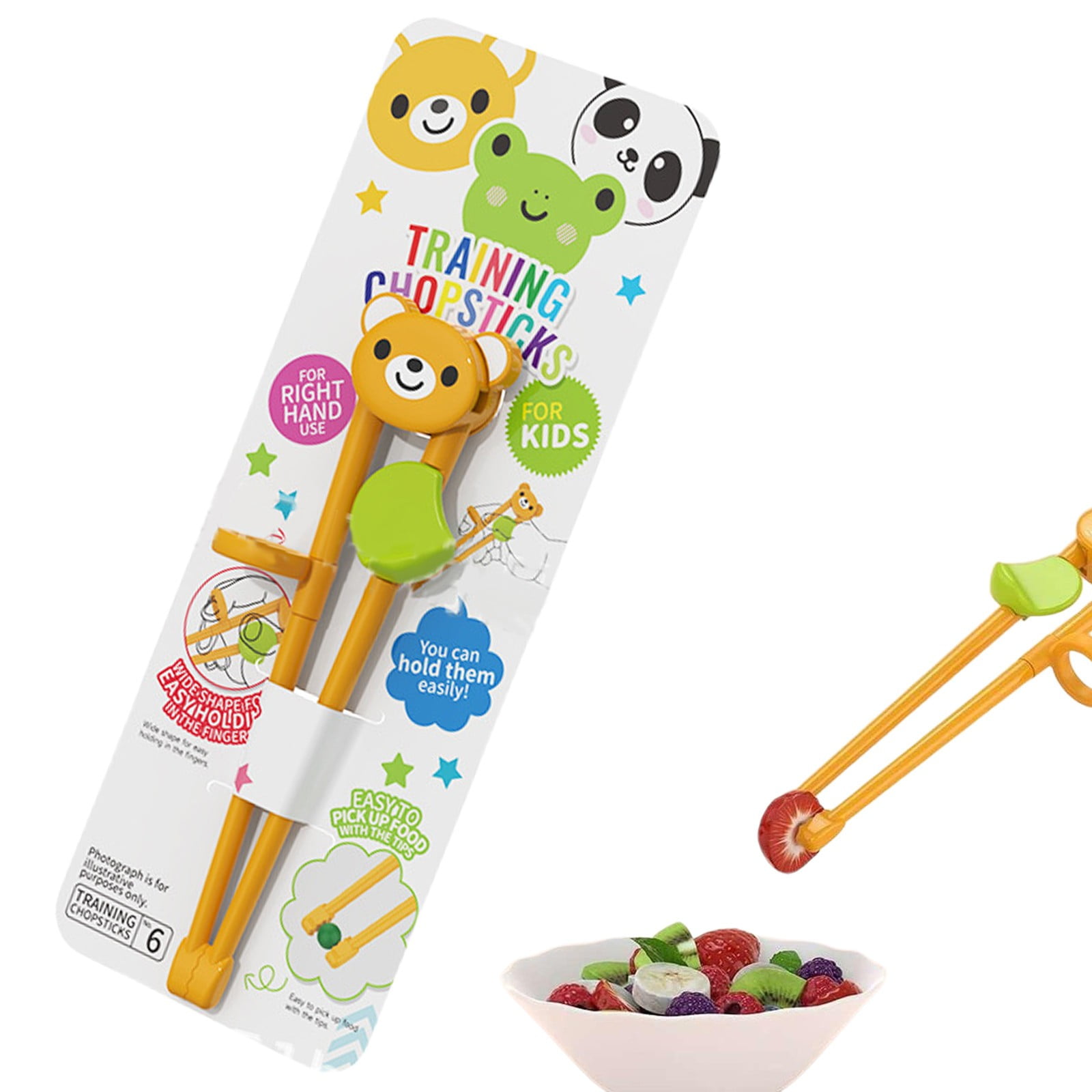 Panda Animal Chopsticks Helper Reusable Eating Training Tools Cute ...