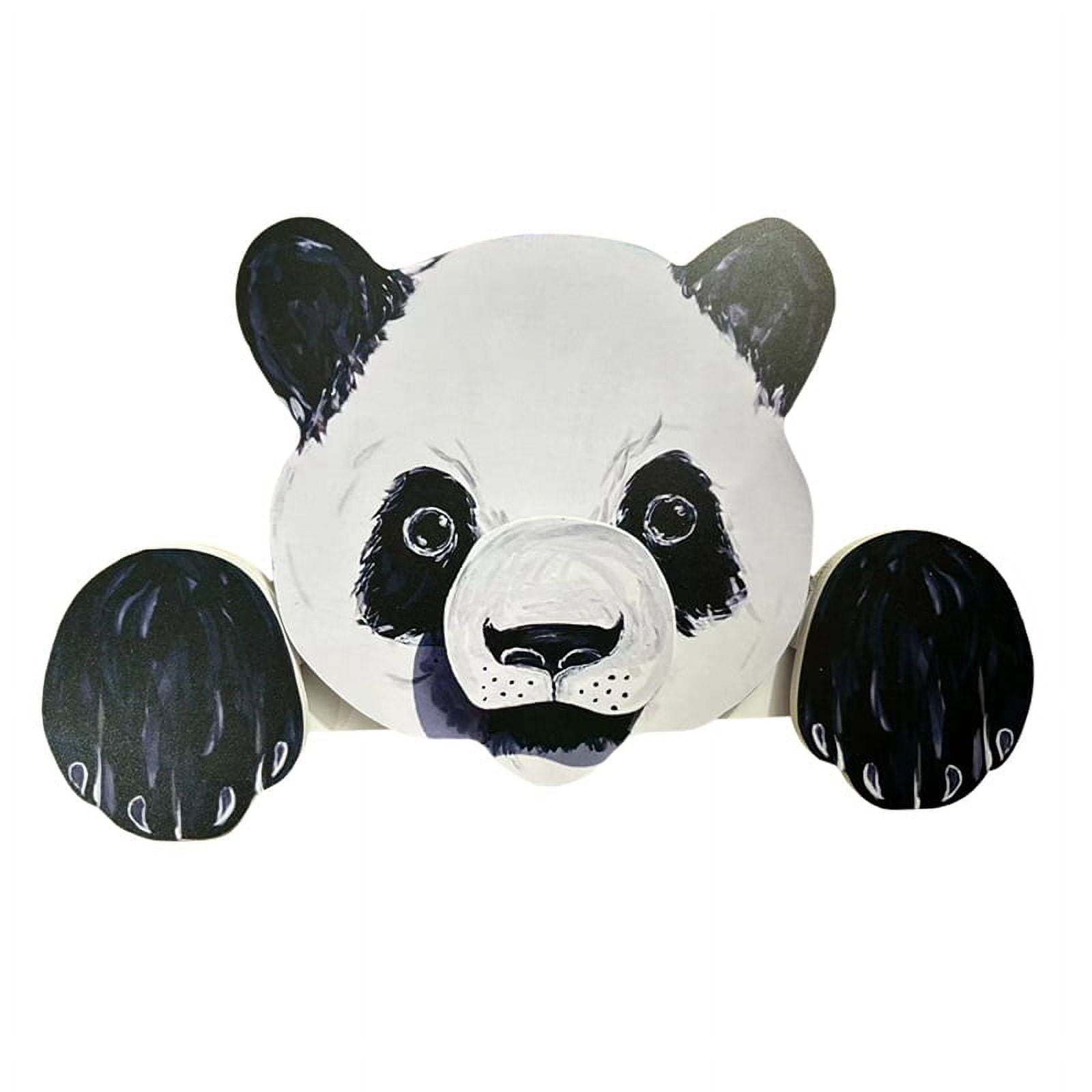 Panda Animal Head Fence Peeking Yard Art Decoration Outdoor - Walmart.com