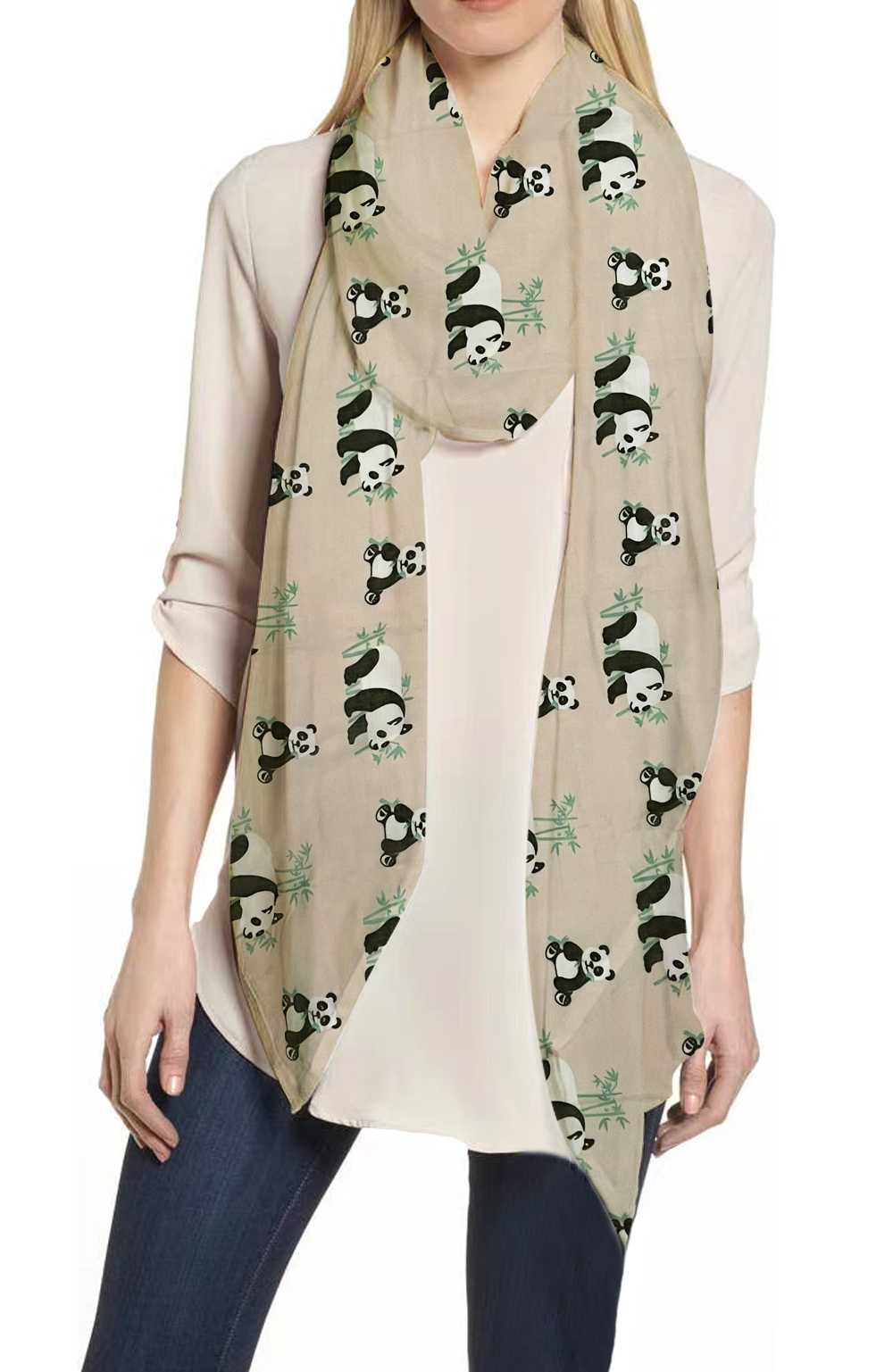 Panda Animal Print Women's Lightweight Scarf Shawl Wrap - Walmart.com