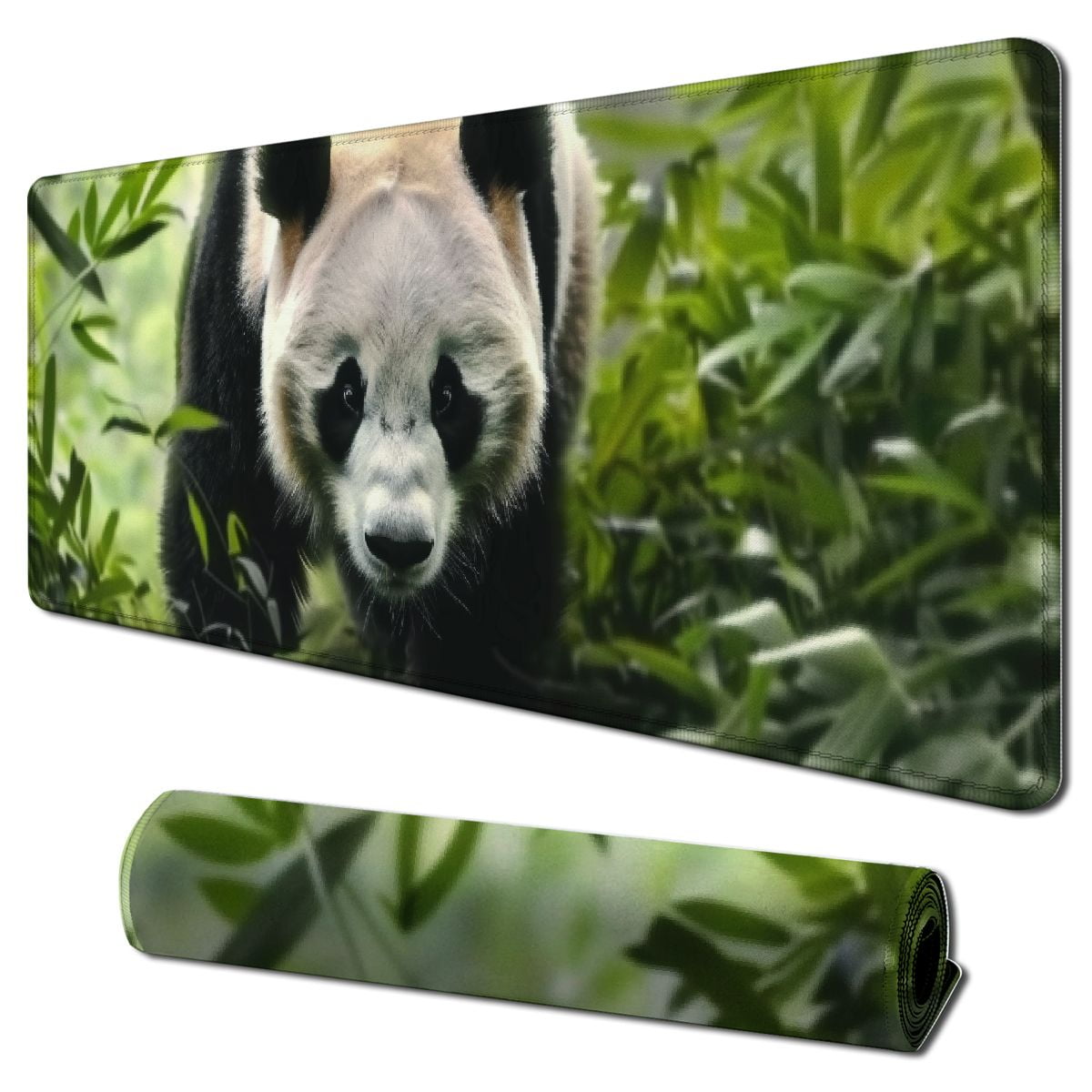 Panda Animal Prints Large Office Gaming Mouse pad Strong Adhesion and ...