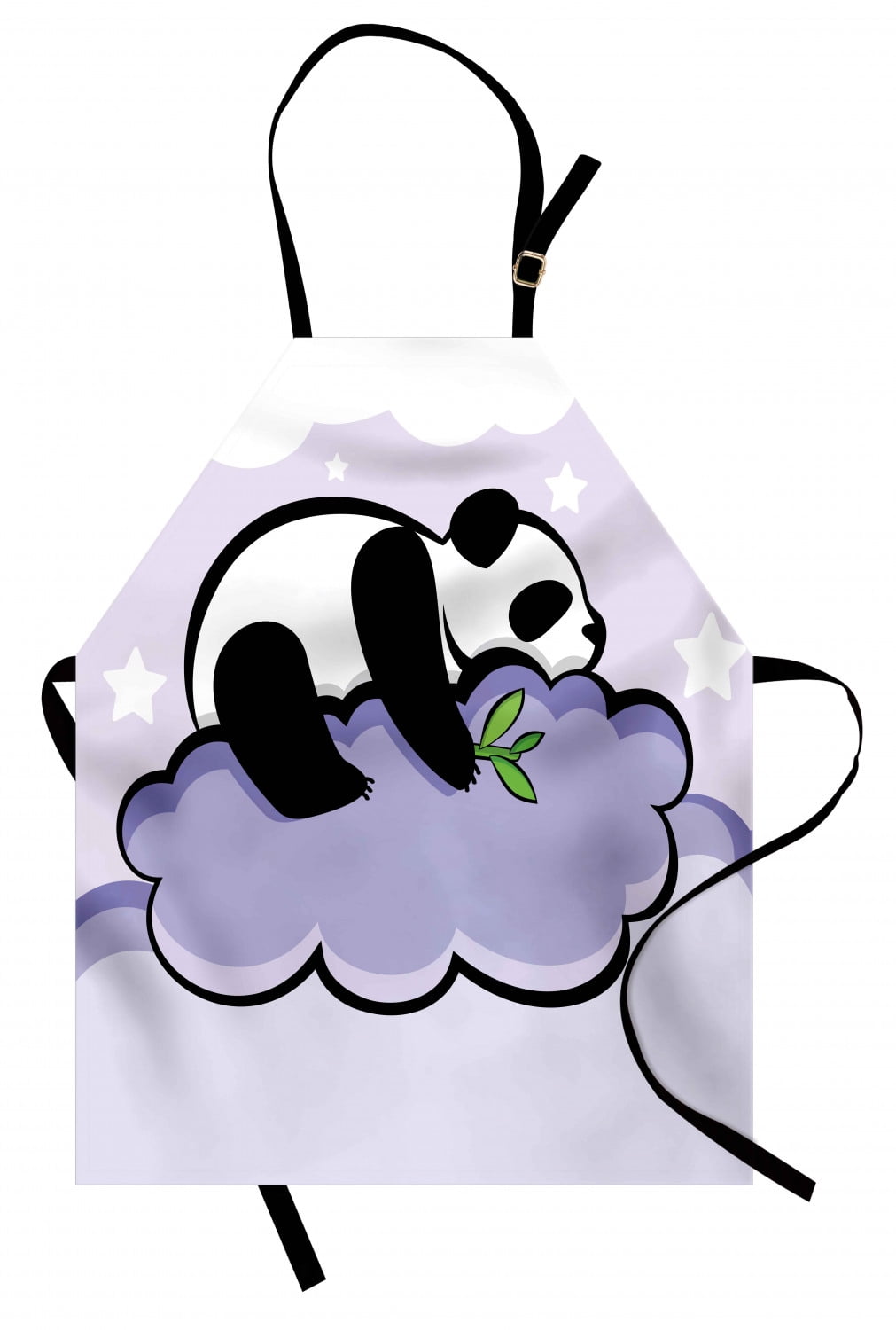 Panda Apron Panda Bear Sleeping on Cloud in Starry Night Sky Children ...