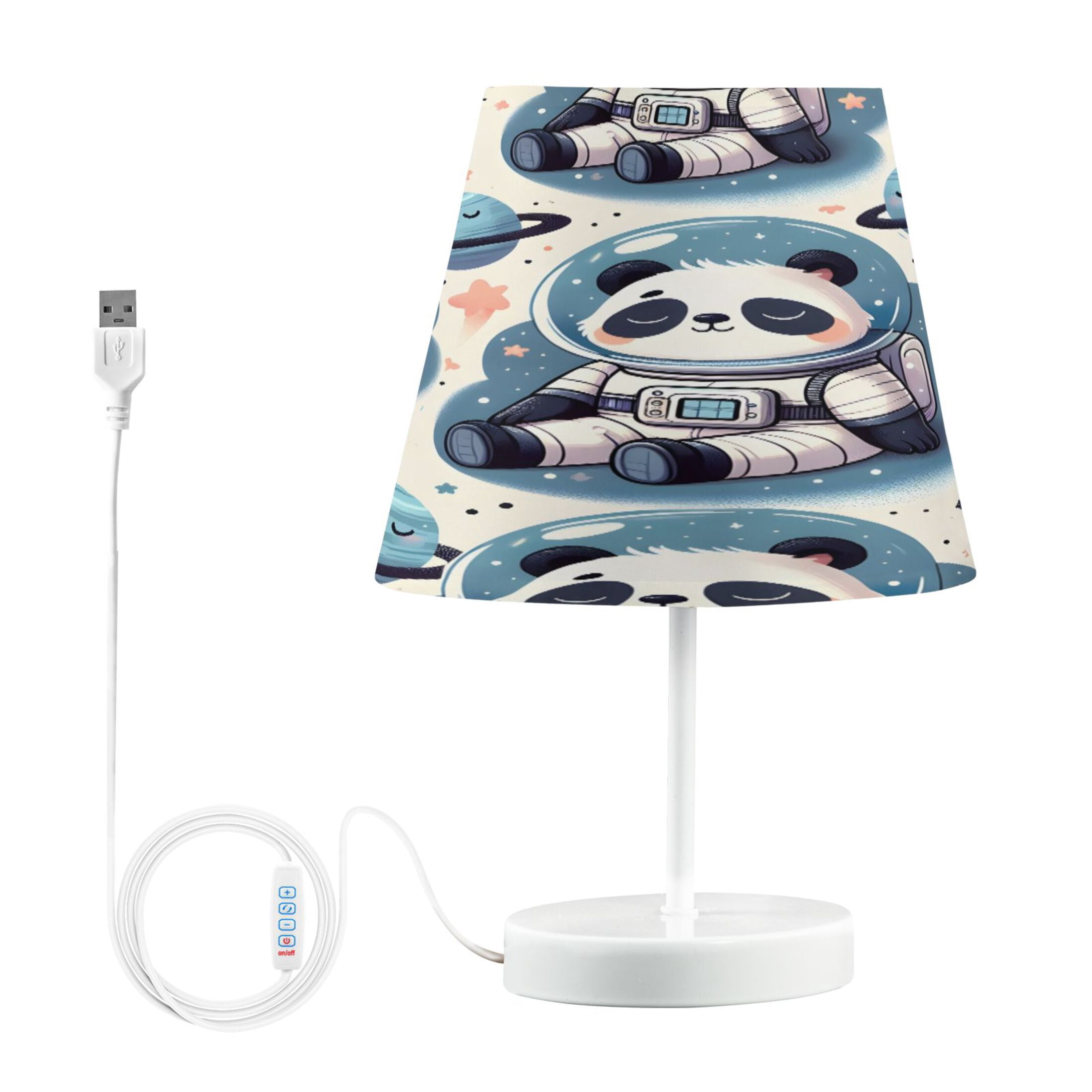 Panda Astronauts Sleeping Desk Lamp LED Table Nightstand Lamps with 3 ...