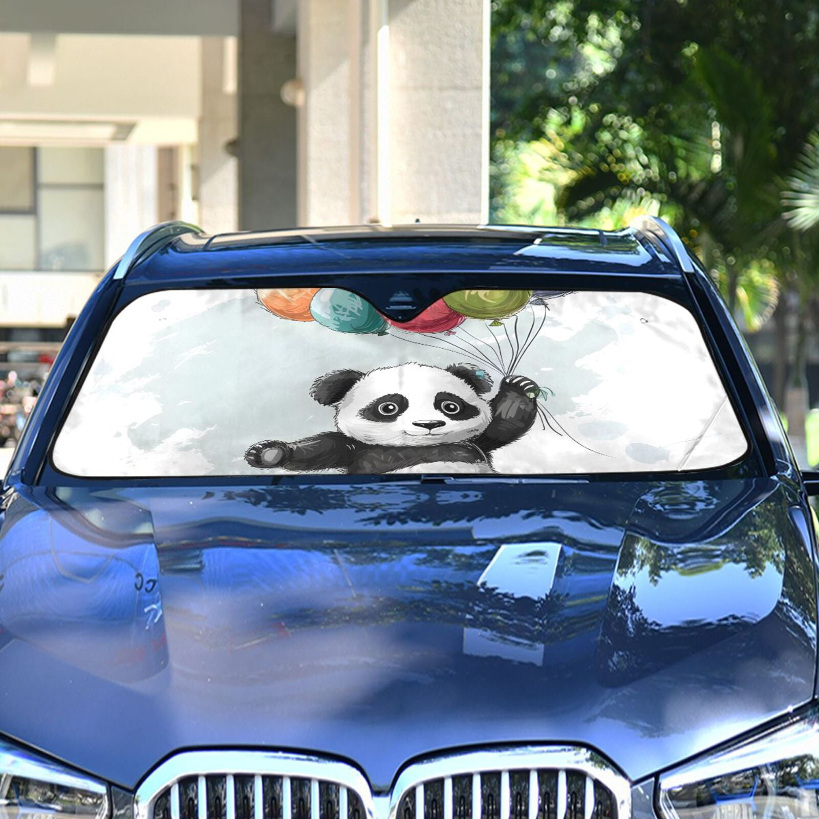 Panda Bear Balloons Automotive Front Car Windshield Sun Shade Reflector ...