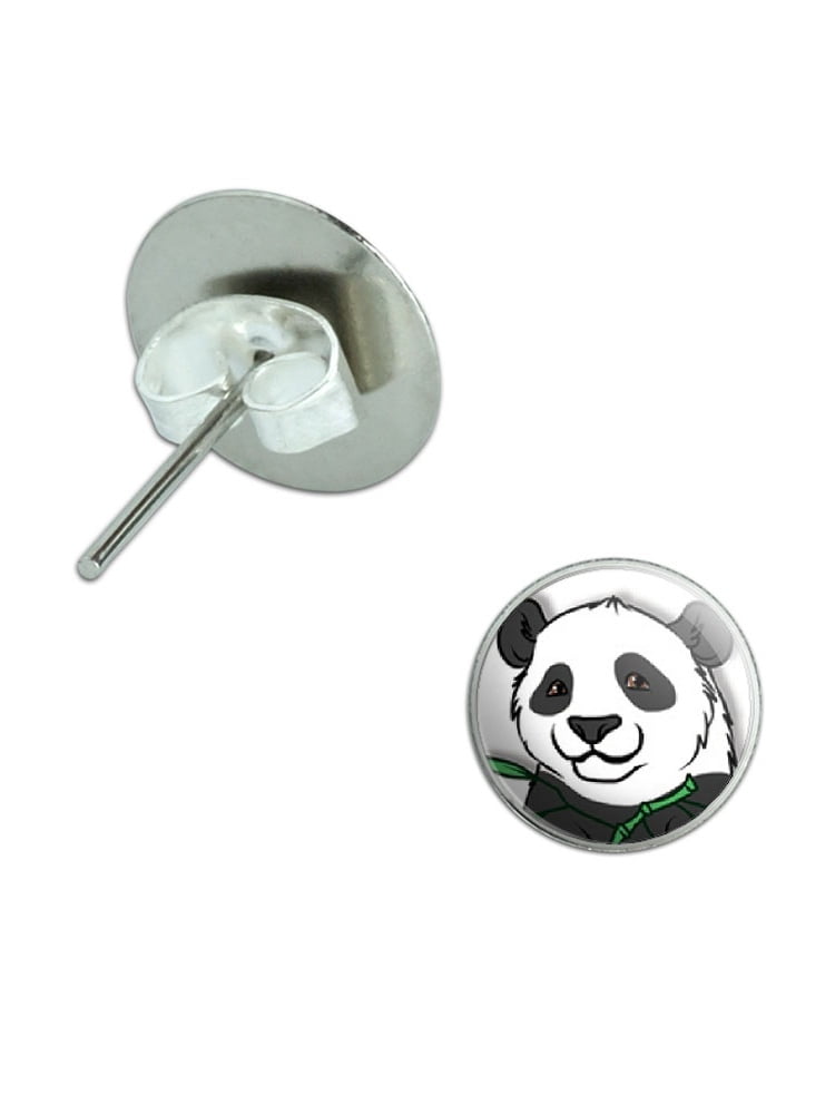 Panda Bear Pierced Stud Earrings - Walmart.com