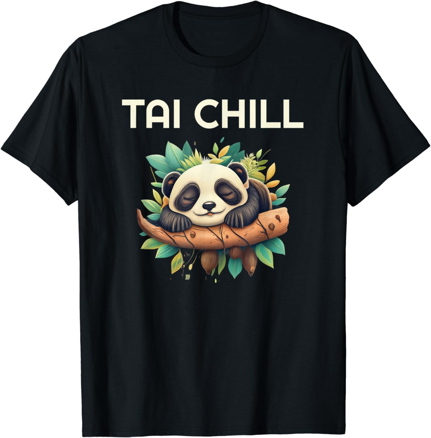 Panda Bear Tai Chill Funny Cute I Love Pandas T-Shirt - Walmart.com