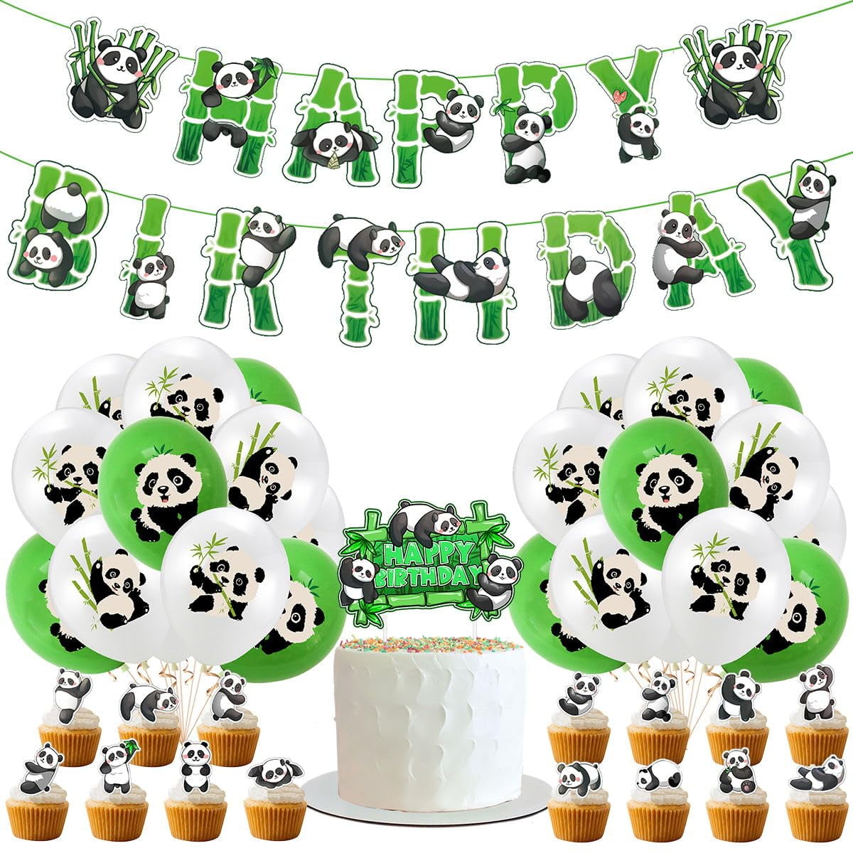 Panda Birthday Party Supplies Include Panda Banner, Balloons, Panda ...