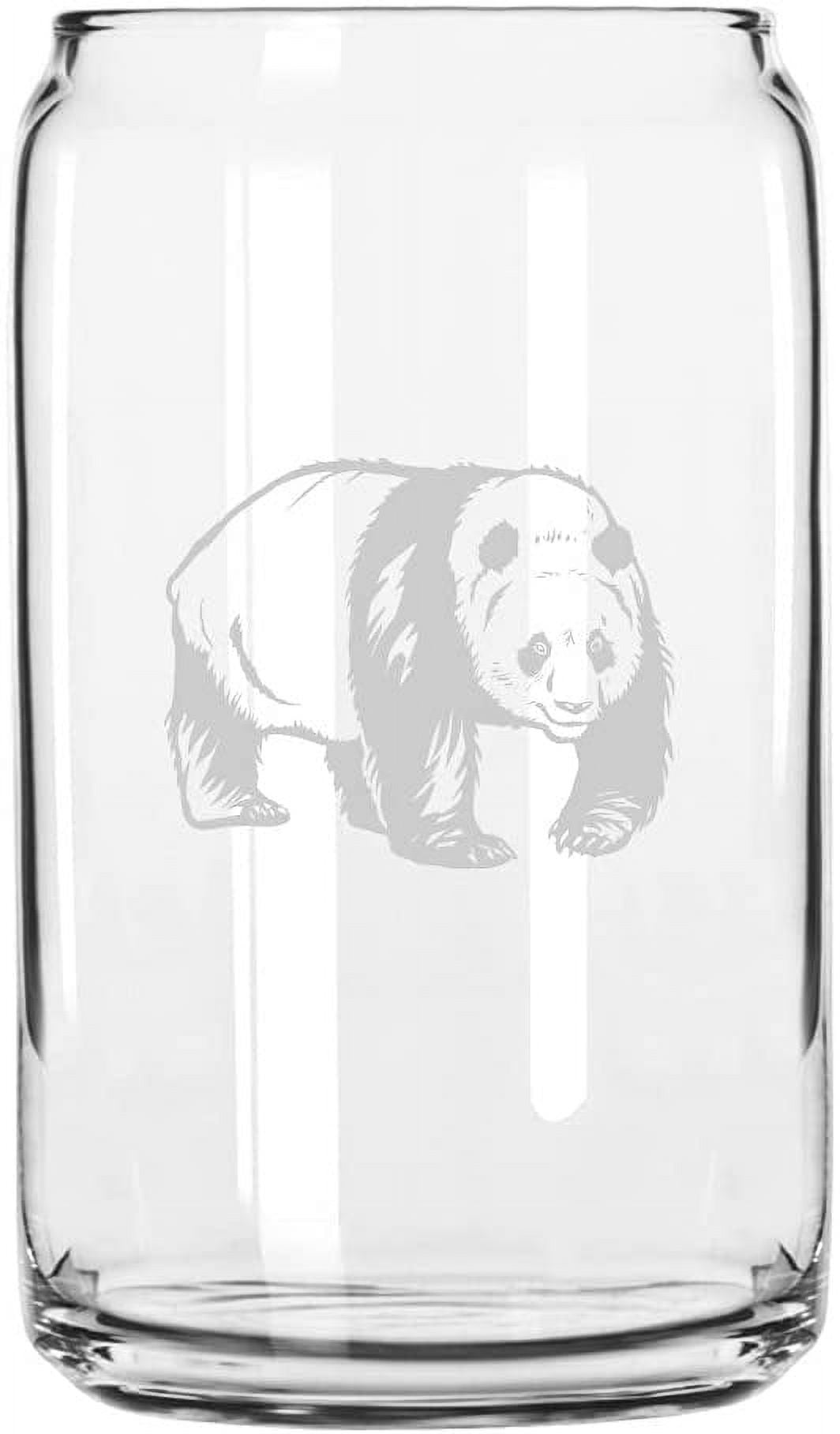 Panda Body Zoo Animal Themed Etched 16oz Libbey Can Glass - Walmart.com