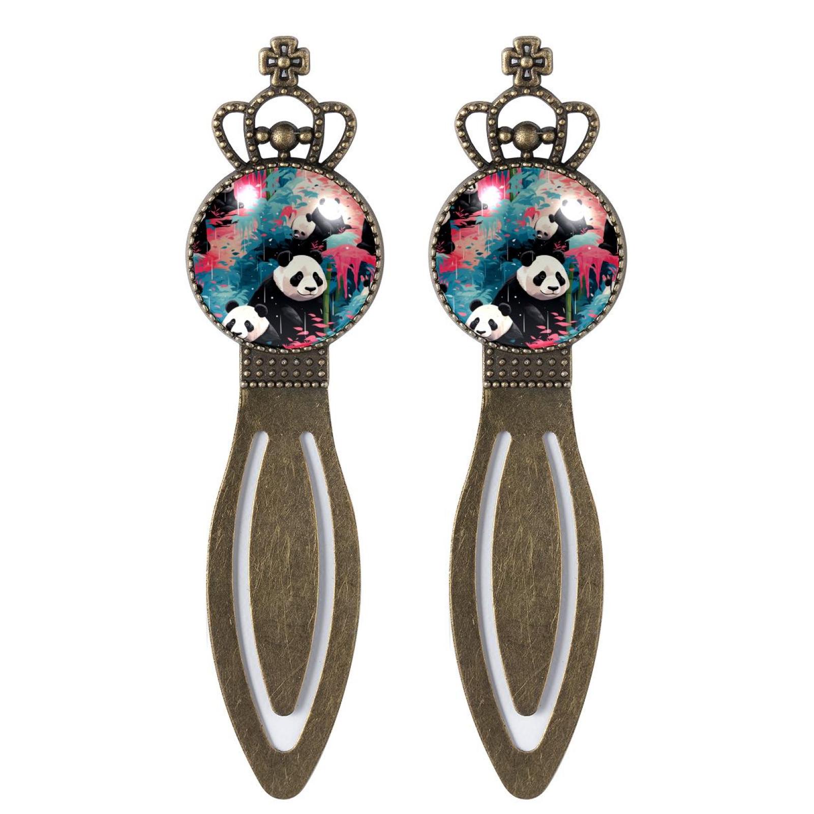 Panda Book Markers: Vintage Copper Crown-Shaped Bookmarks Set of 2 ...