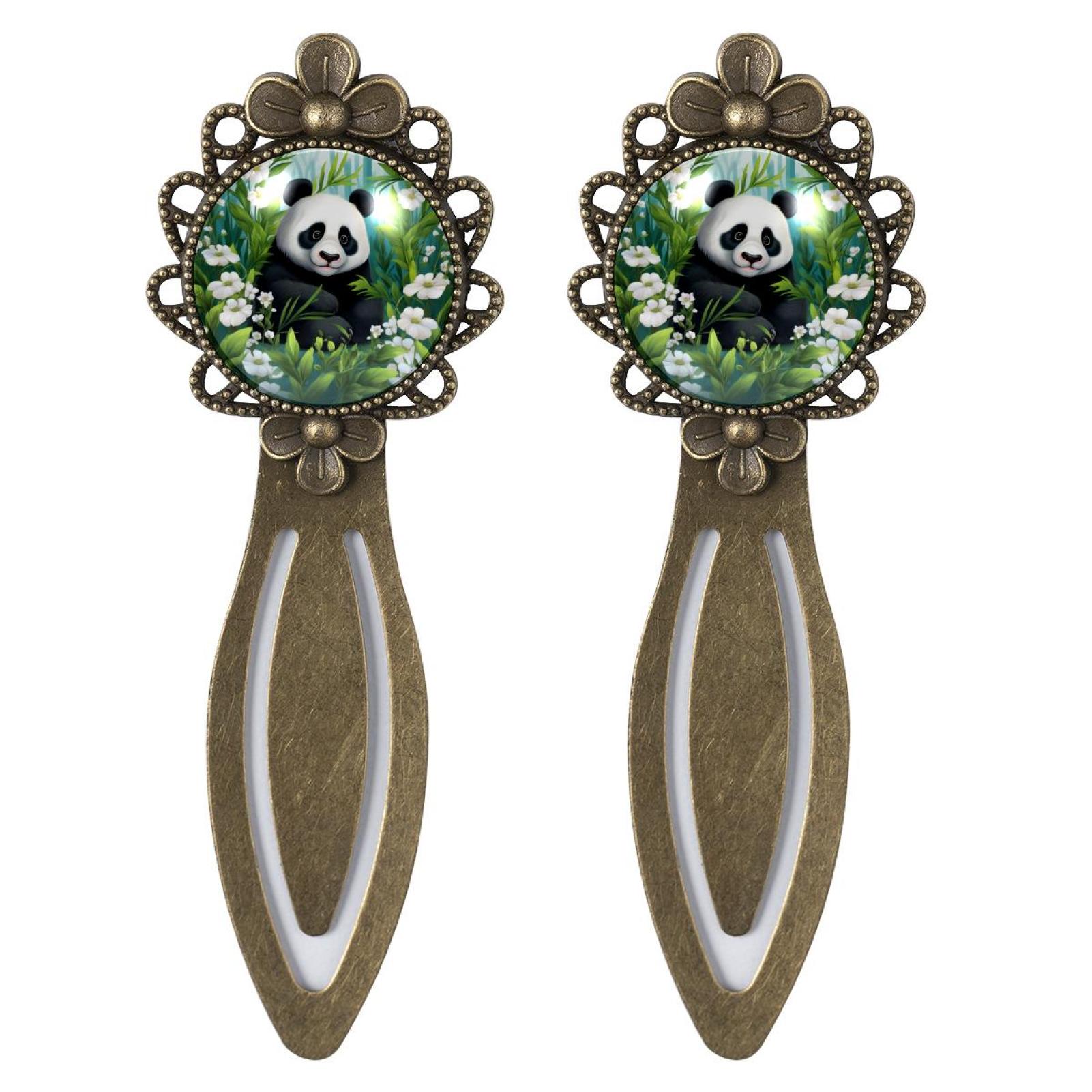 Panda Book Marks: Vintage Copper-Colored Lace Bookmarks - Set of 2 ...