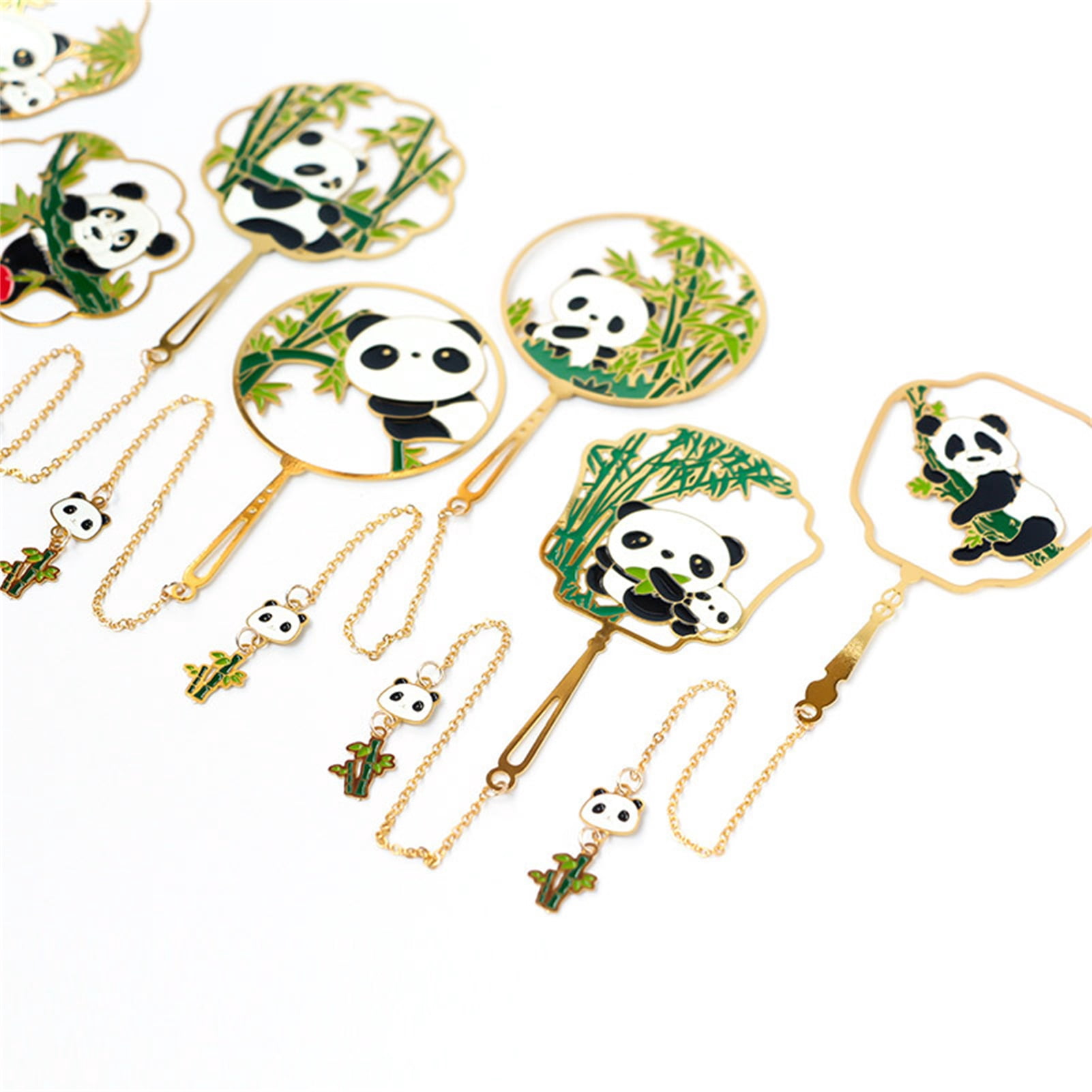 Panda Bookmark Eye-catching Corrosion Resistant Metal Chain Style Panda ...