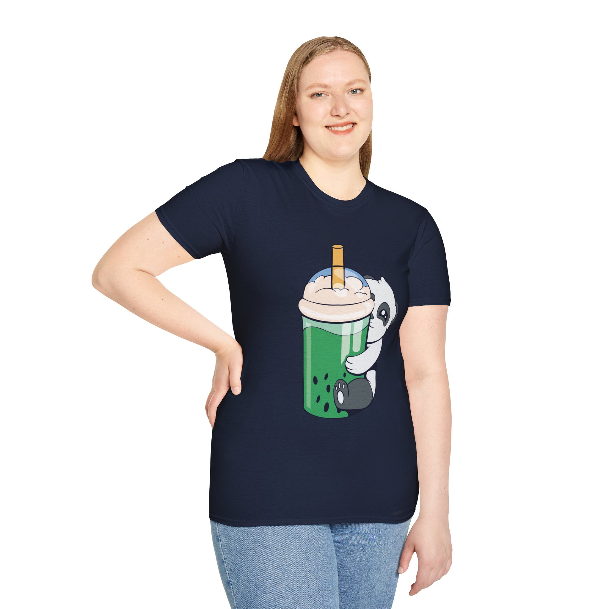 Panda Bubble Tea Drinker Graphic T-Shirt - Walmart.com