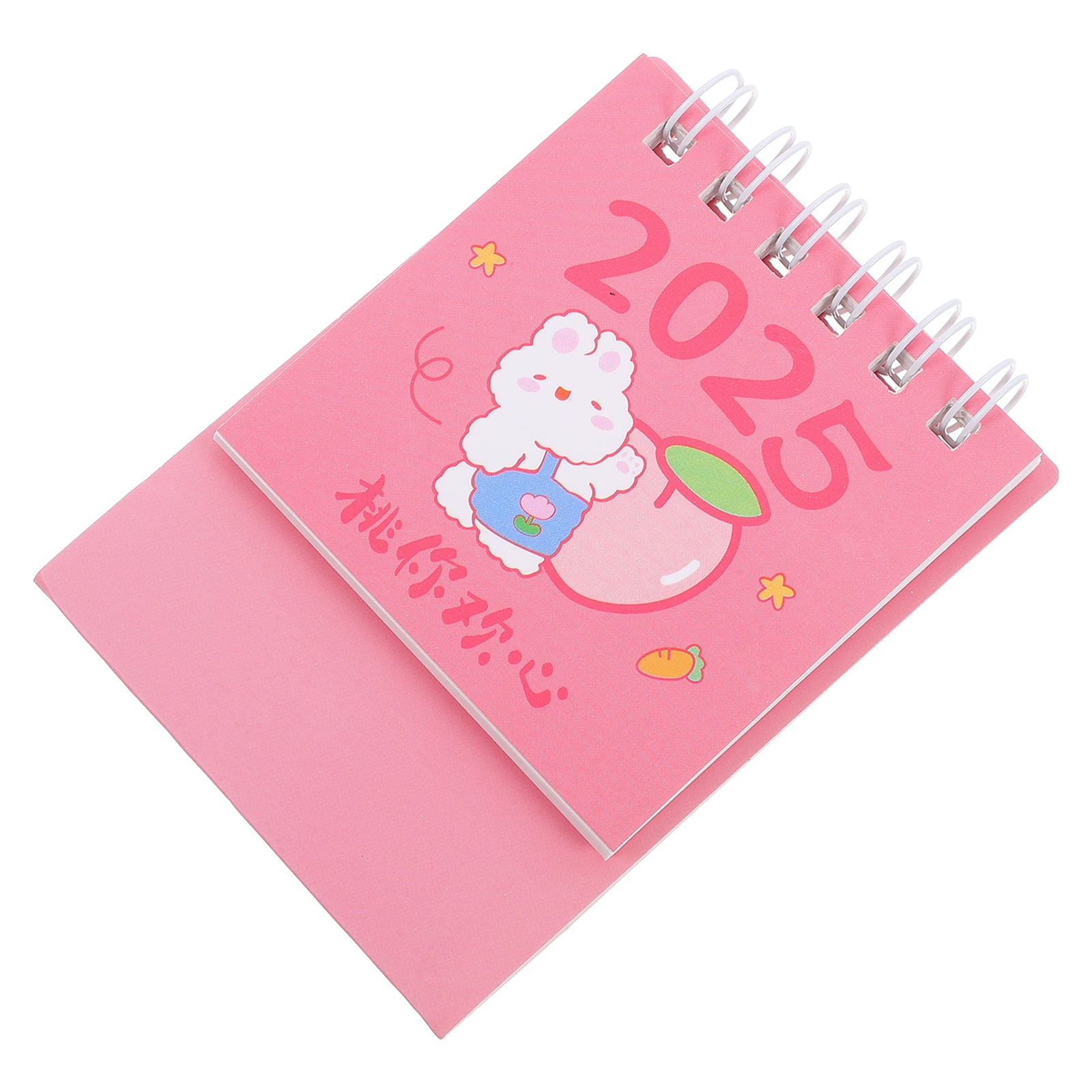 Panda Calendar Mini Standing Desktop Small 2025 Pink Office - Walmart.com