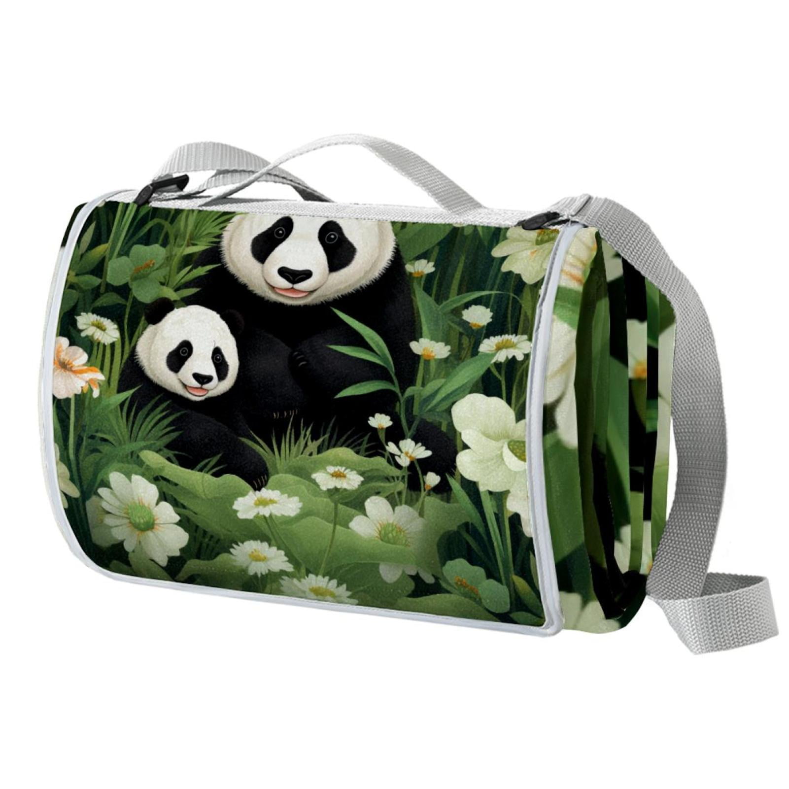 Panda Canvas Beach Blanket Picnic Mat - Waterproof Outdoor Mat for ...
