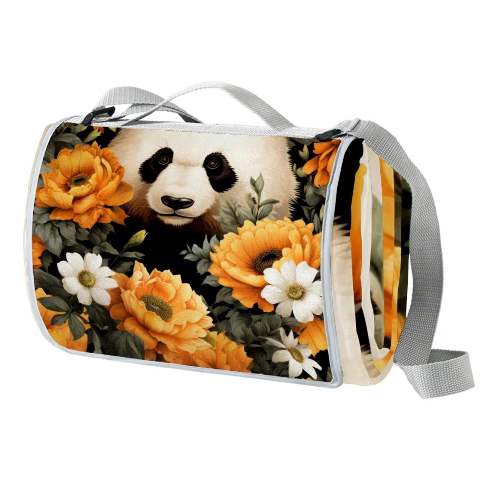 Panda Canvas Picnic Blanket Outdoor Waterproof Portable Mat for Camping ...