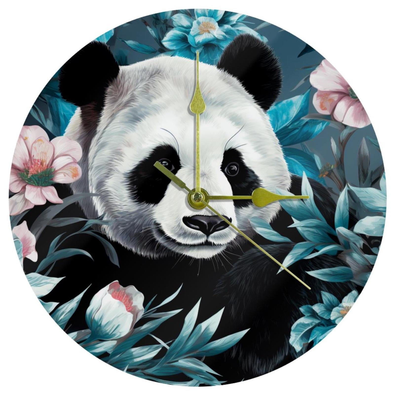 Panda Circular Acrylic Wall Clock - Elegant and Durable Timepiece for ...