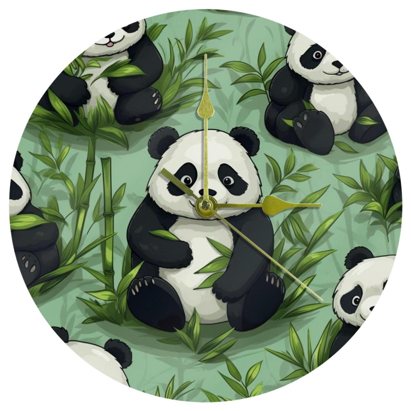Panda Circular Acrylic Wall Clock - Elegant and Stylish Timepiece for ...