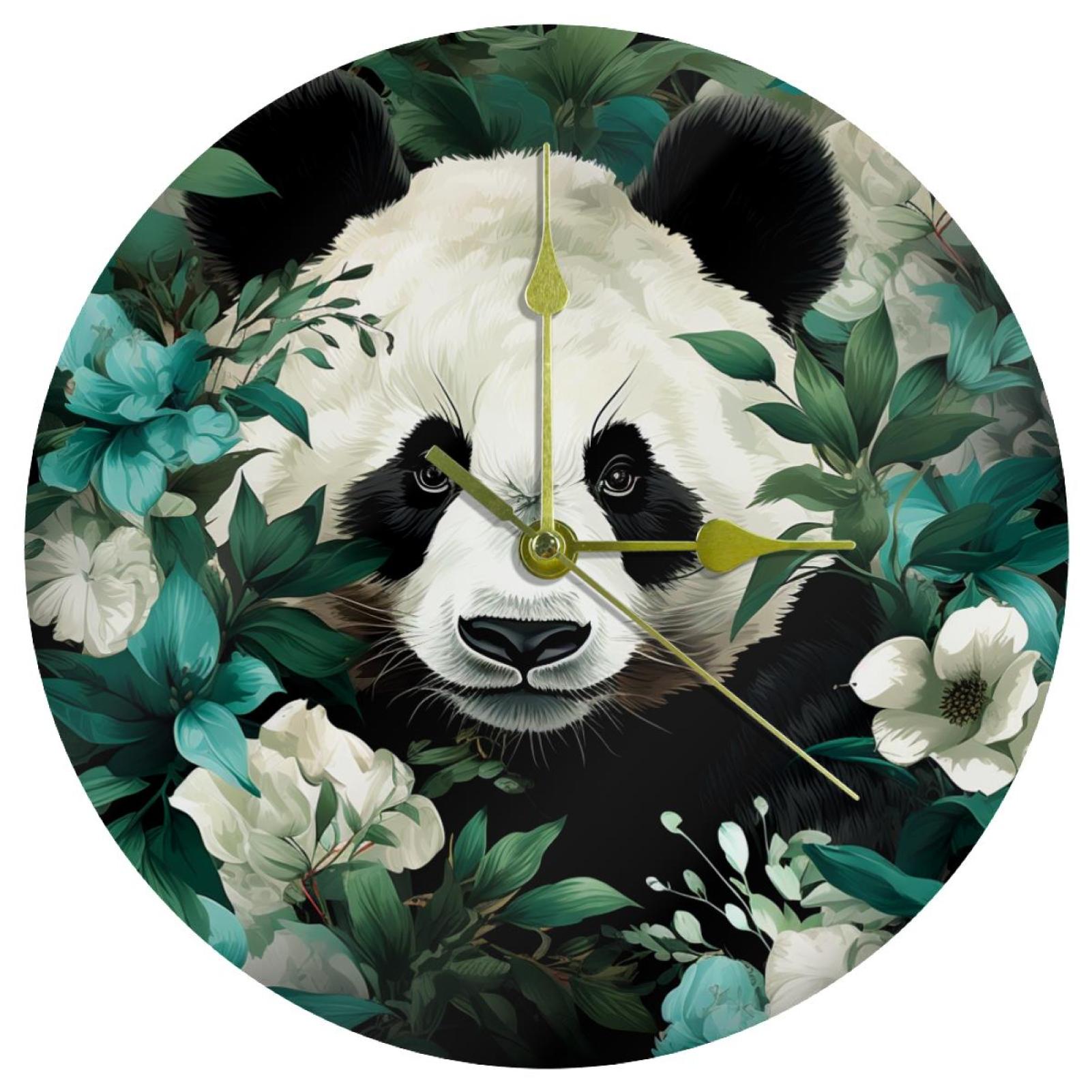 Panda Circular Acrylic Wall Clock - Stylish Timepiece for Modern Décor ...