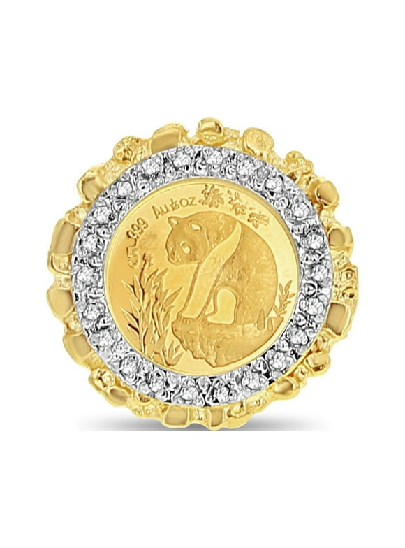 Womens Gold Coin Ring