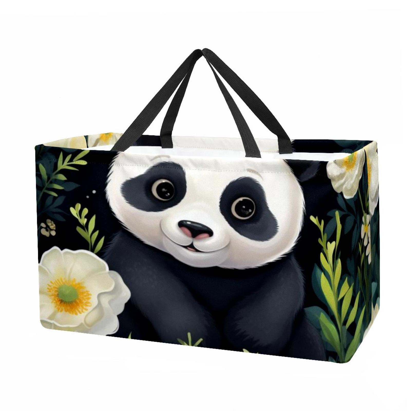 Panda Collapsible Oxford Cloth Laundry Bag Grocery Bags Shopping Bag ...