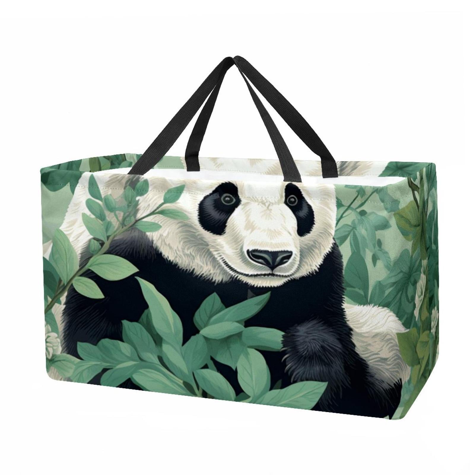 Panda Collapsible Oxford Cloth Tote Bag: Reusable, Foldable, and Large ...