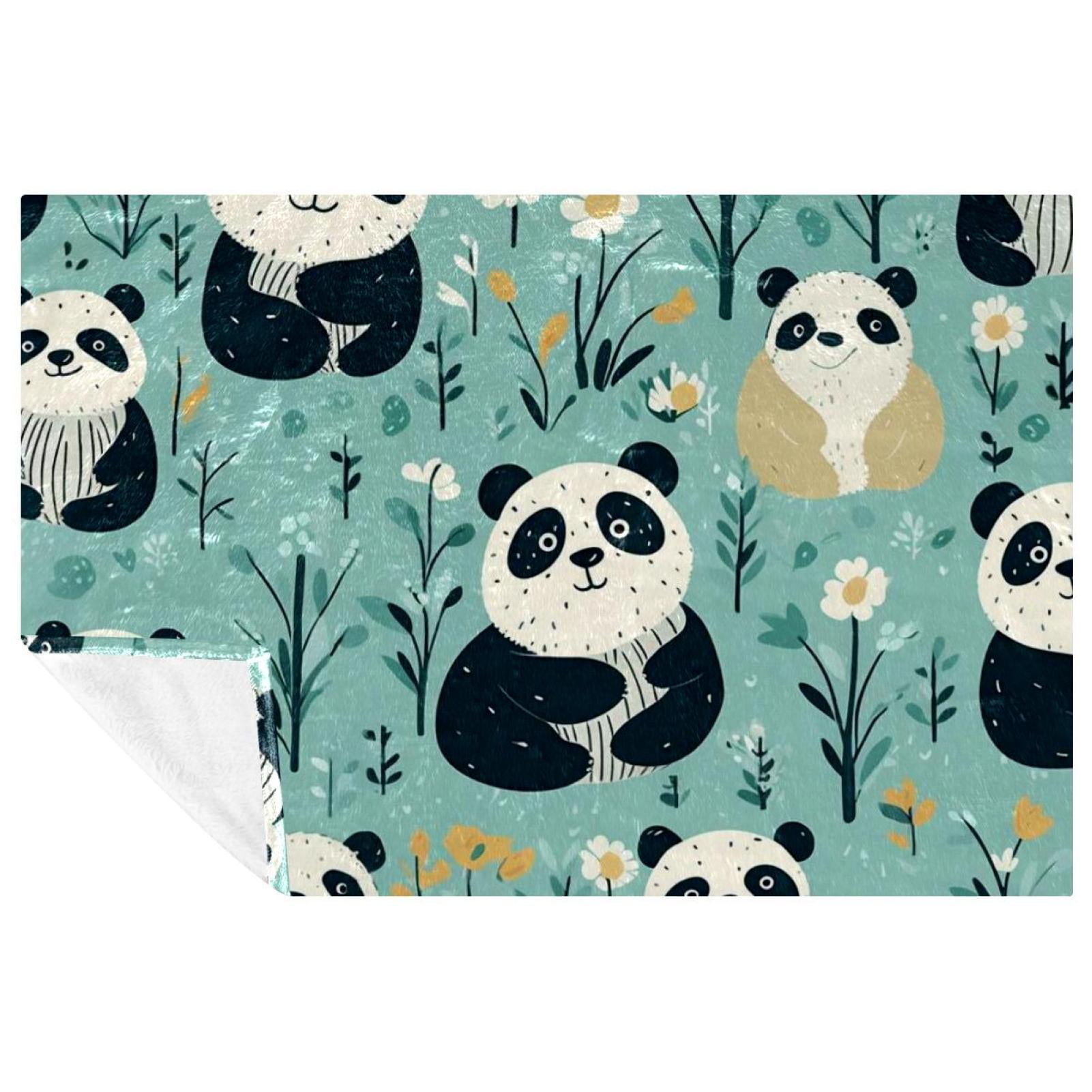 Panda Custom Microfiber Throw Blanket - Soft and Warm Printed ...
