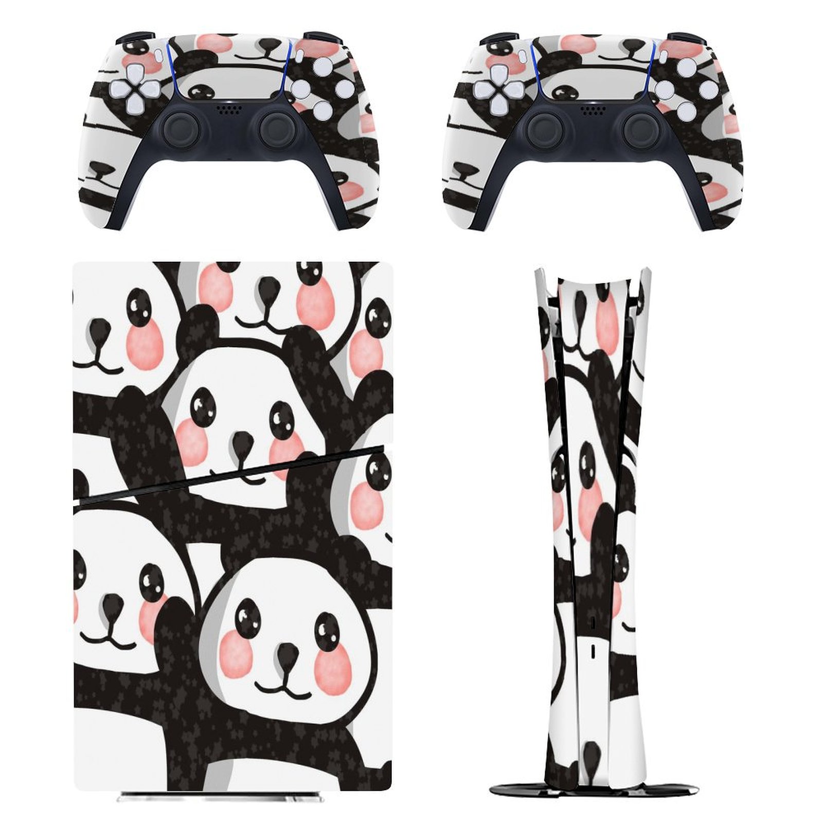 Panda, Cute，Blush PS5/PS5 Slim Digital Disc Skin Sticker For Console ...