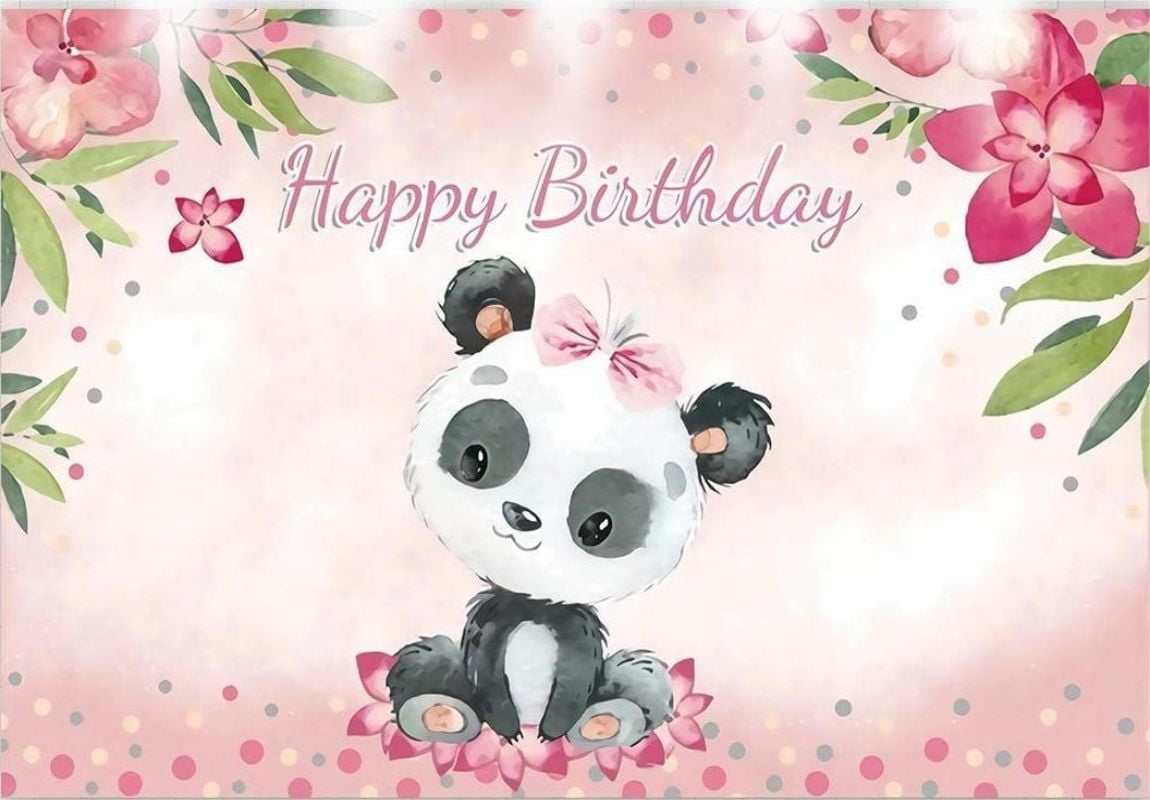 Panda Cute Cartoon Bamboo Zoo Background Party Photography Backdrops ...