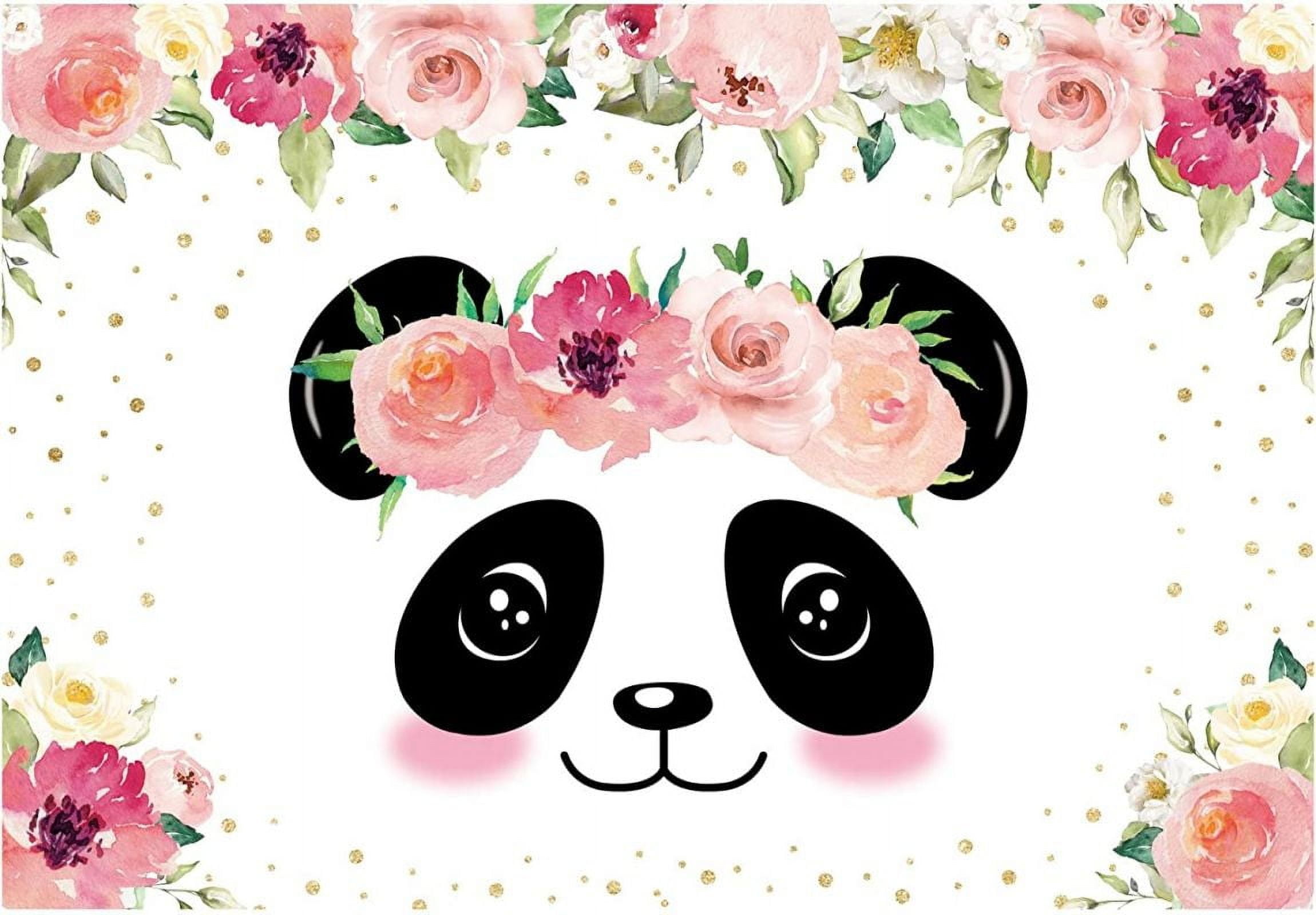 Panda Cute Cartoon Bamboo Zoo Background ration Custom Birthday ...
