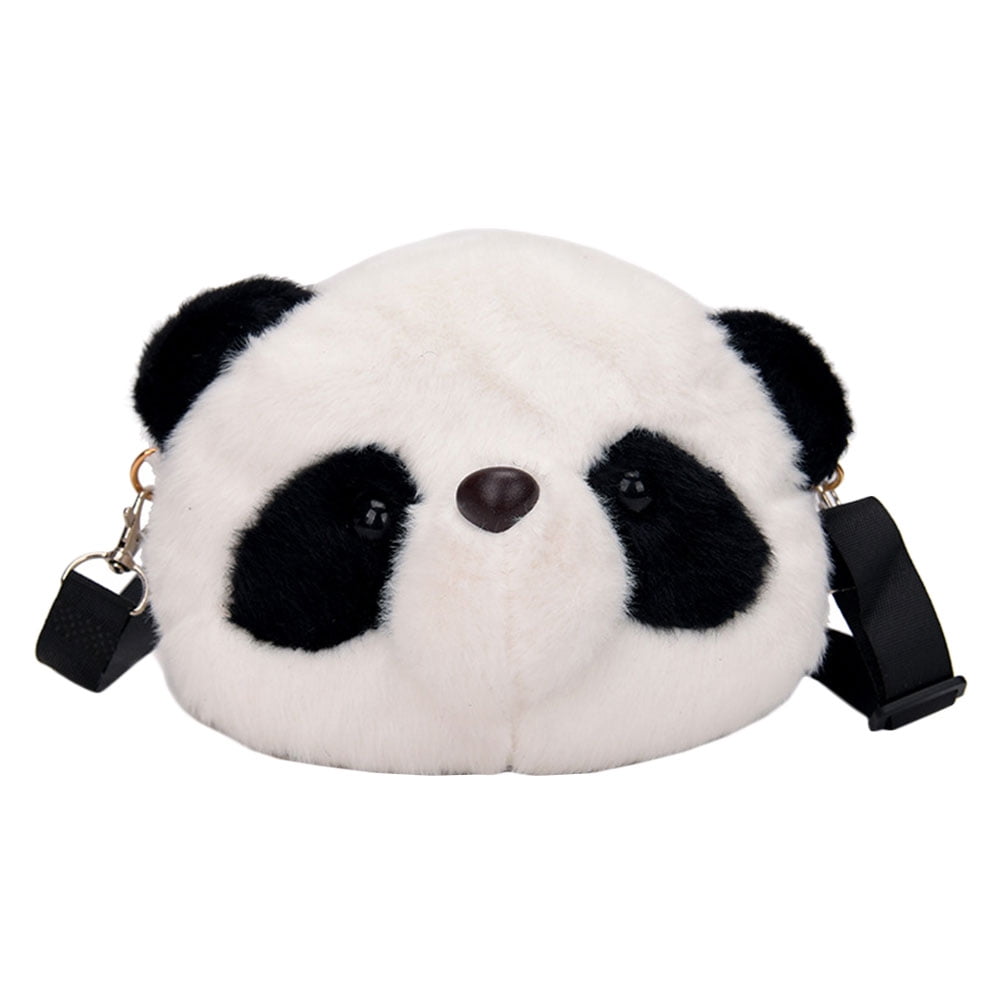 Panda Design Plush Shoulder Bag Cartoon Shoulder Bag Plush Storage ...