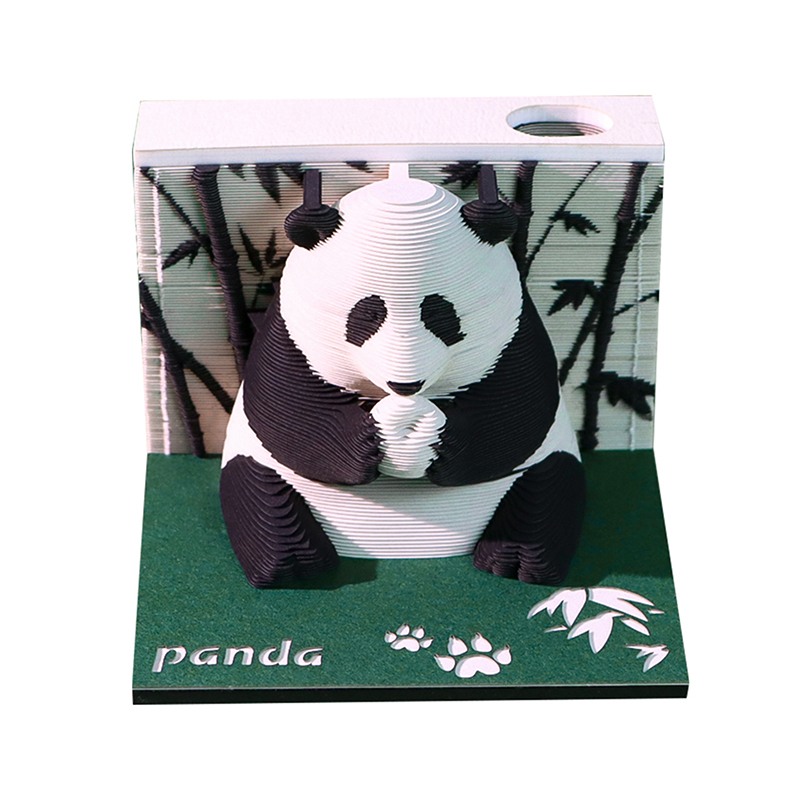 Panda Desk Calendar With LED Lights 2025 Calendar Memo Pad Creative ...