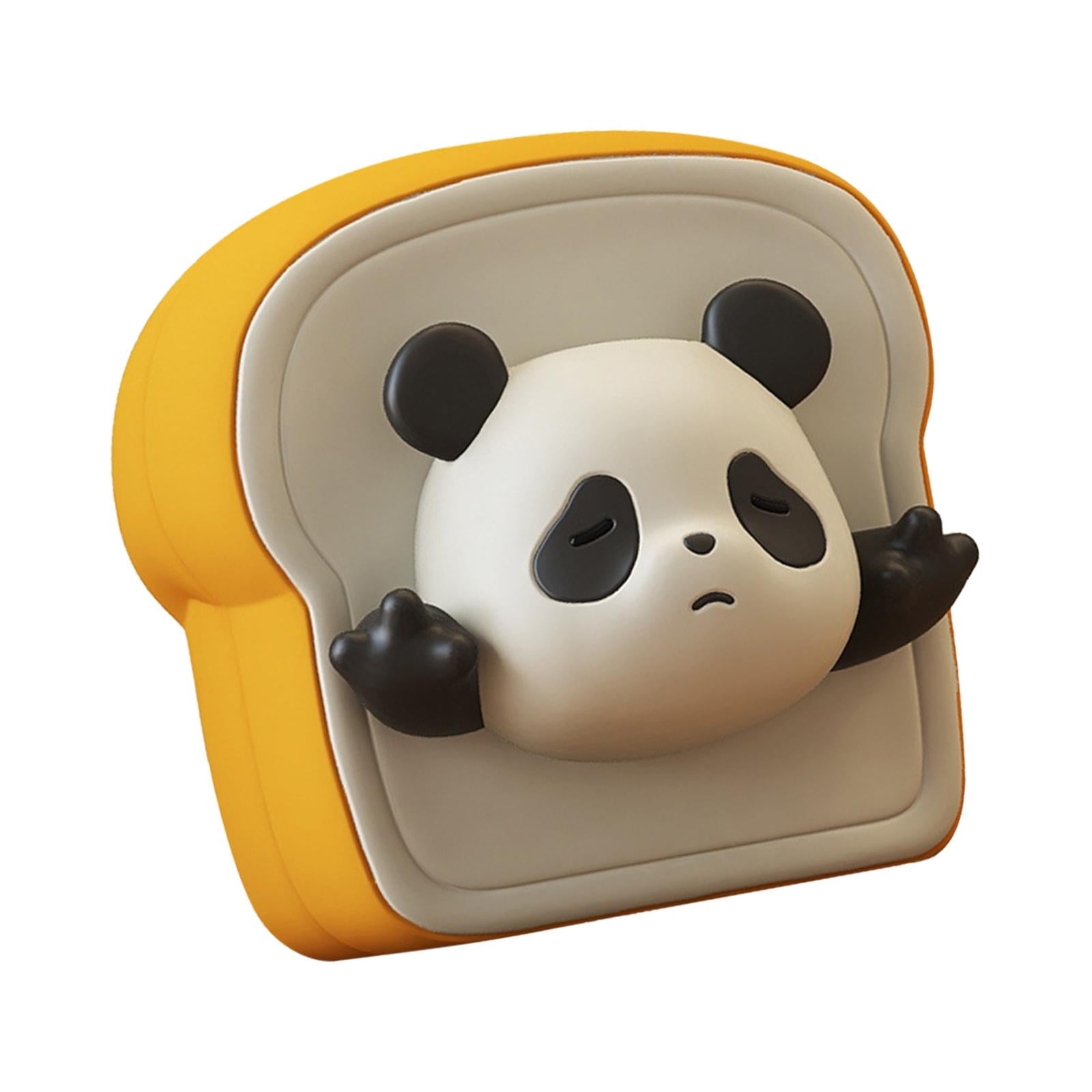 Panda Desktop Ornament Bread Panda Statue Toast Bread Panda Figurine ...