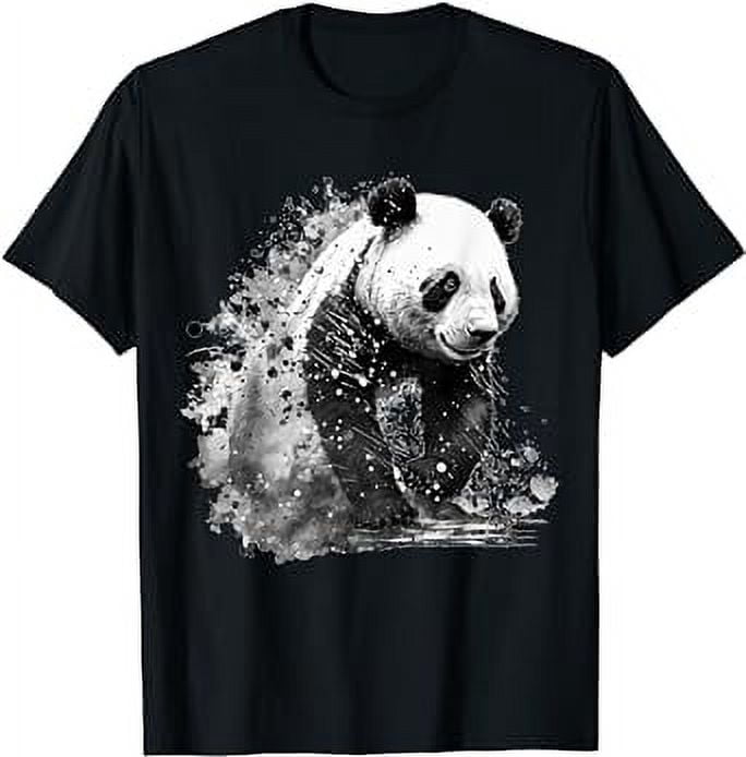 Panda Drawing Animal Print Art Animal Lovers Panda T-Shirt - Walmart.com