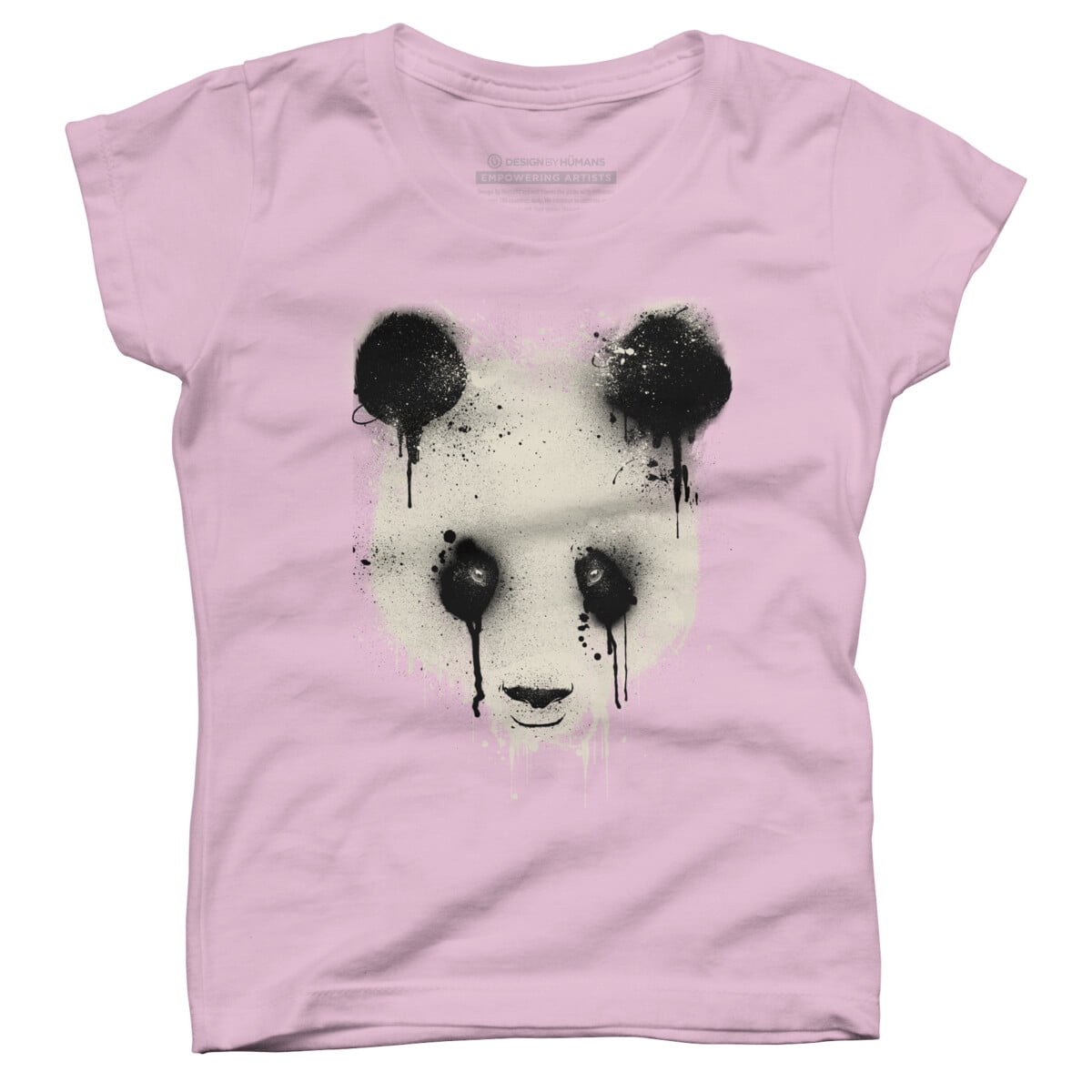 Panda Drip Girls Pink Graphic Tee - Design By Humans S - Walmart.com