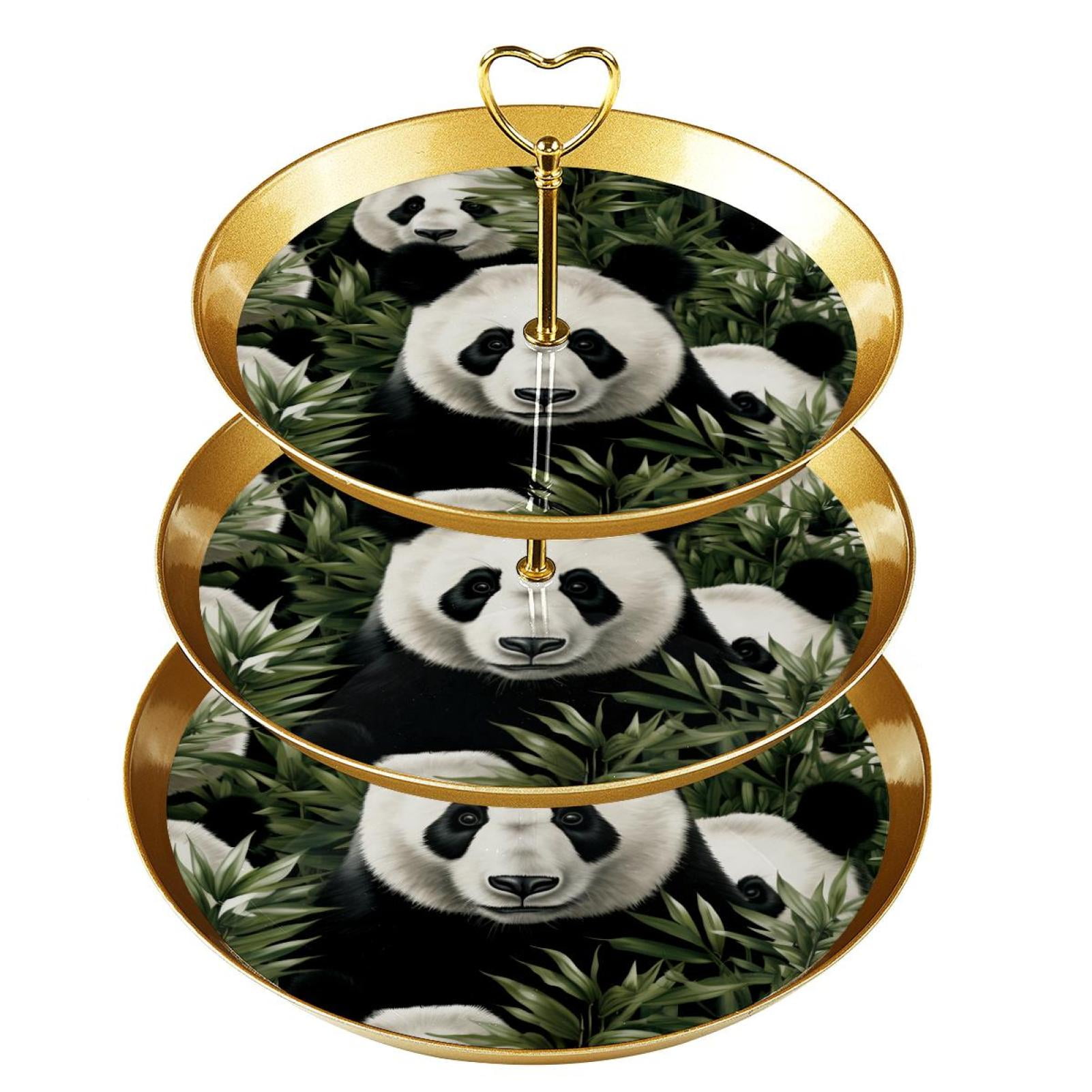 Panda Elegant Plastic Discs Cake Holder with Iron Pillars | Dessert ...