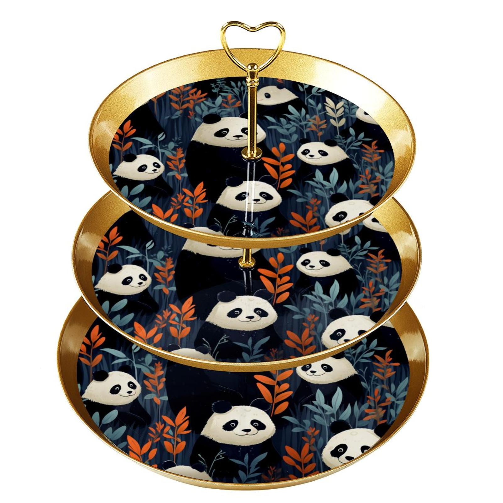 Panda Elegant Wedding Dessert Table Decor Set with Plastic Discs and ...