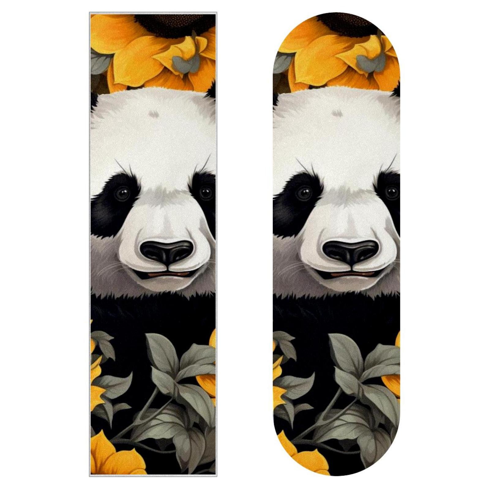 Panda Emery Skateboard Grip Tape Stickers Pack of 2 | Premium PVC ...