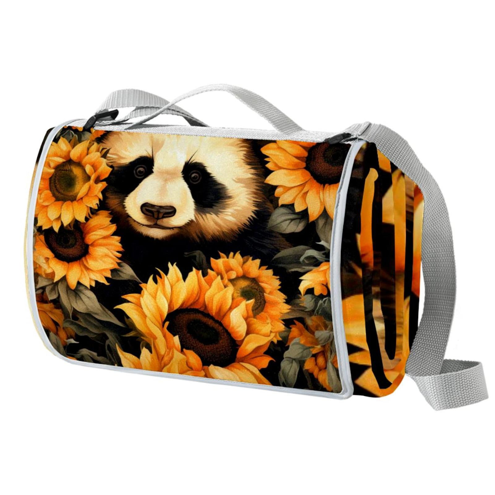 Panda Extra Large Canvas Picnic Blanket Waterproof Backing, Portable ...
