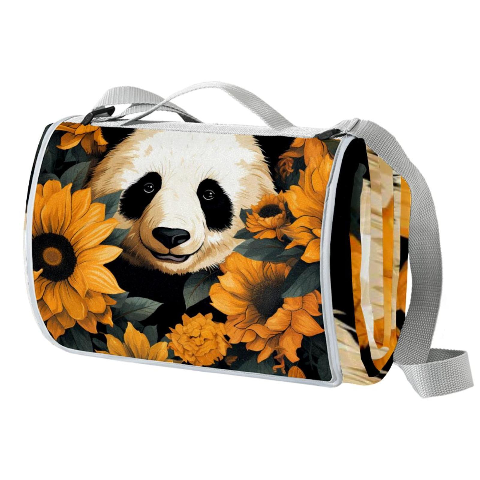 Panda Extra Large Canvas Picnic Blanket Waterproof Backing, Portable ...