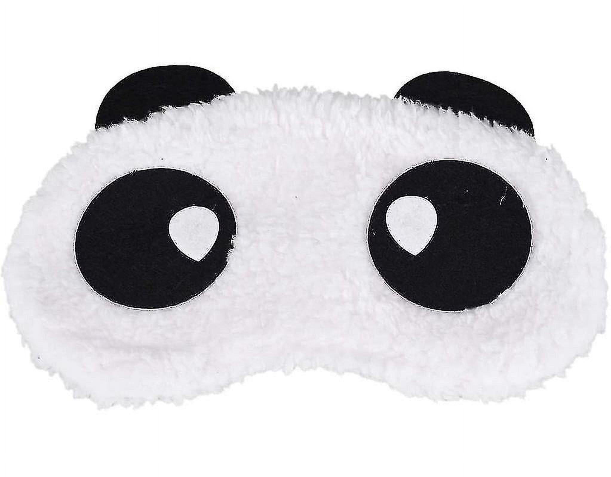 Panda Eye Mask Sleep Mask Eye Cover Fluffy Cute Panda Figure White 1pcs ...
