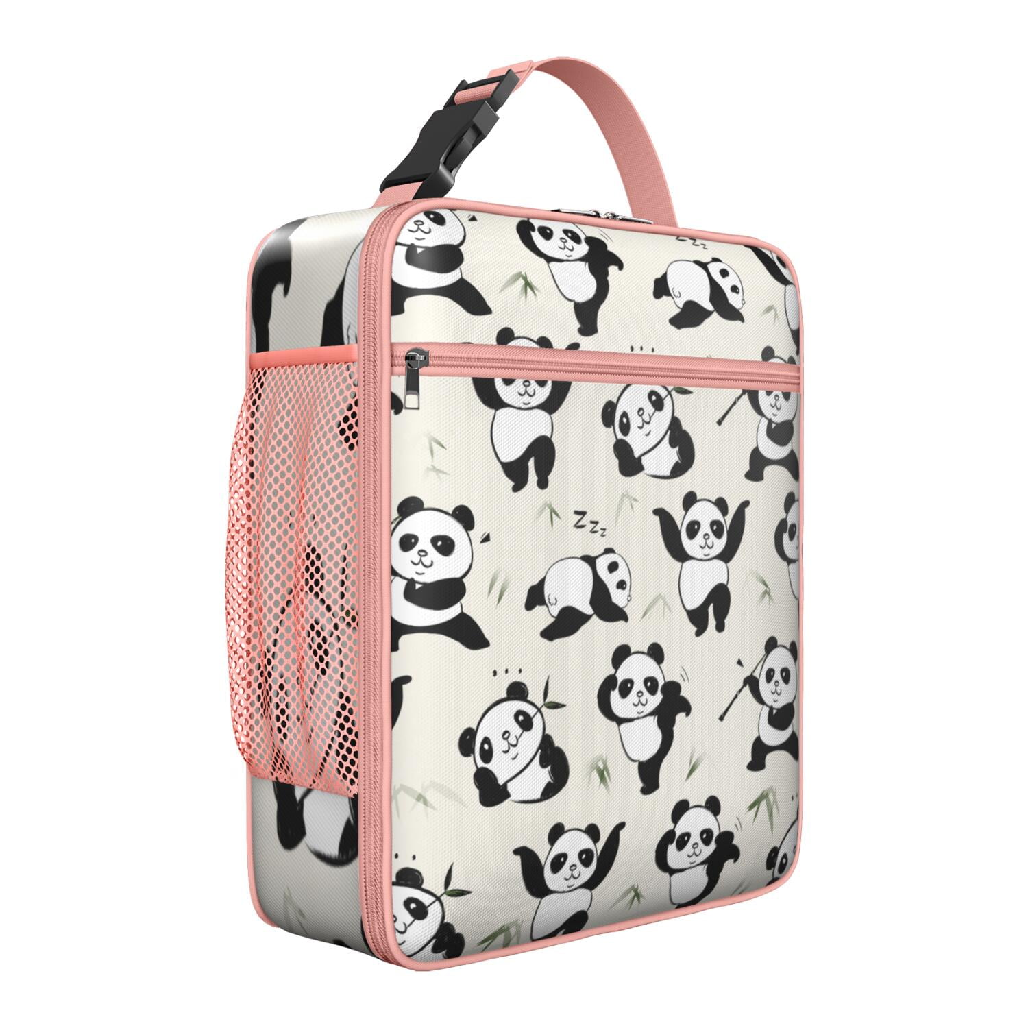 Panda Face Insulated Lunch Box Men Reusable Lunch Tote Bag with ...