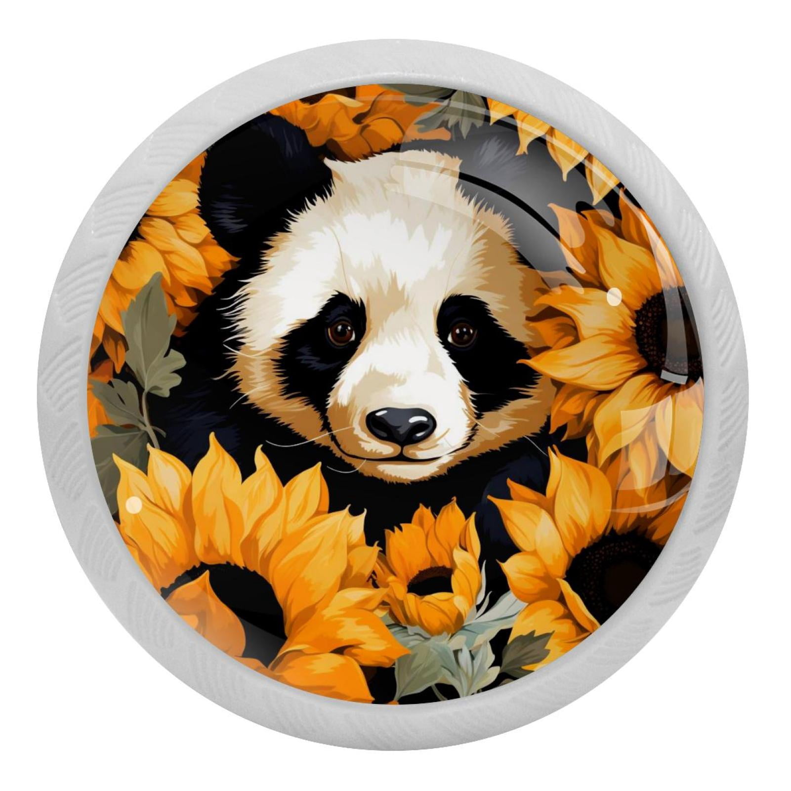 Panda Fluorescent Drawer Pulls: Round 4-Pack of Glow-in-the-Dark Knobs ...