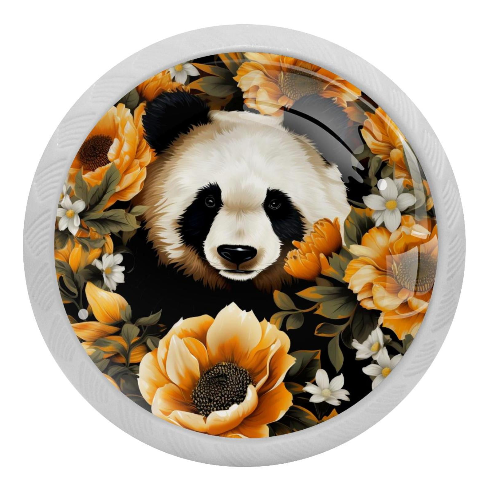 Panda Fluorescent Drawer Pulls - Round 4-Pack Glow-in-the-Dark Knobs ...