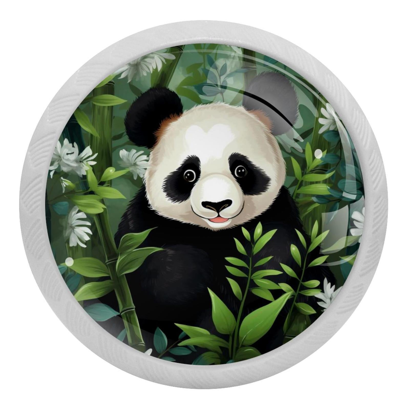 Panda Fluorescent Drawer Pulls - Round 4-Pack Glow-in-the-Dark Knobs ...