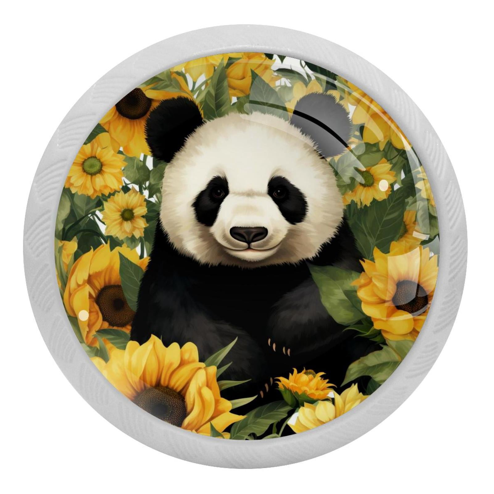Panda Fluorescent Drawer Pulls: Round 4-Pack with Glow-in-the-Dark ...