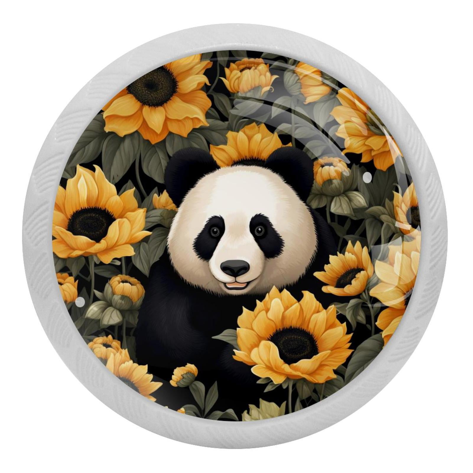 Panda Fluorescent Drawer Pulls with Screws: Round 4-Pack, Glow-in-the ...