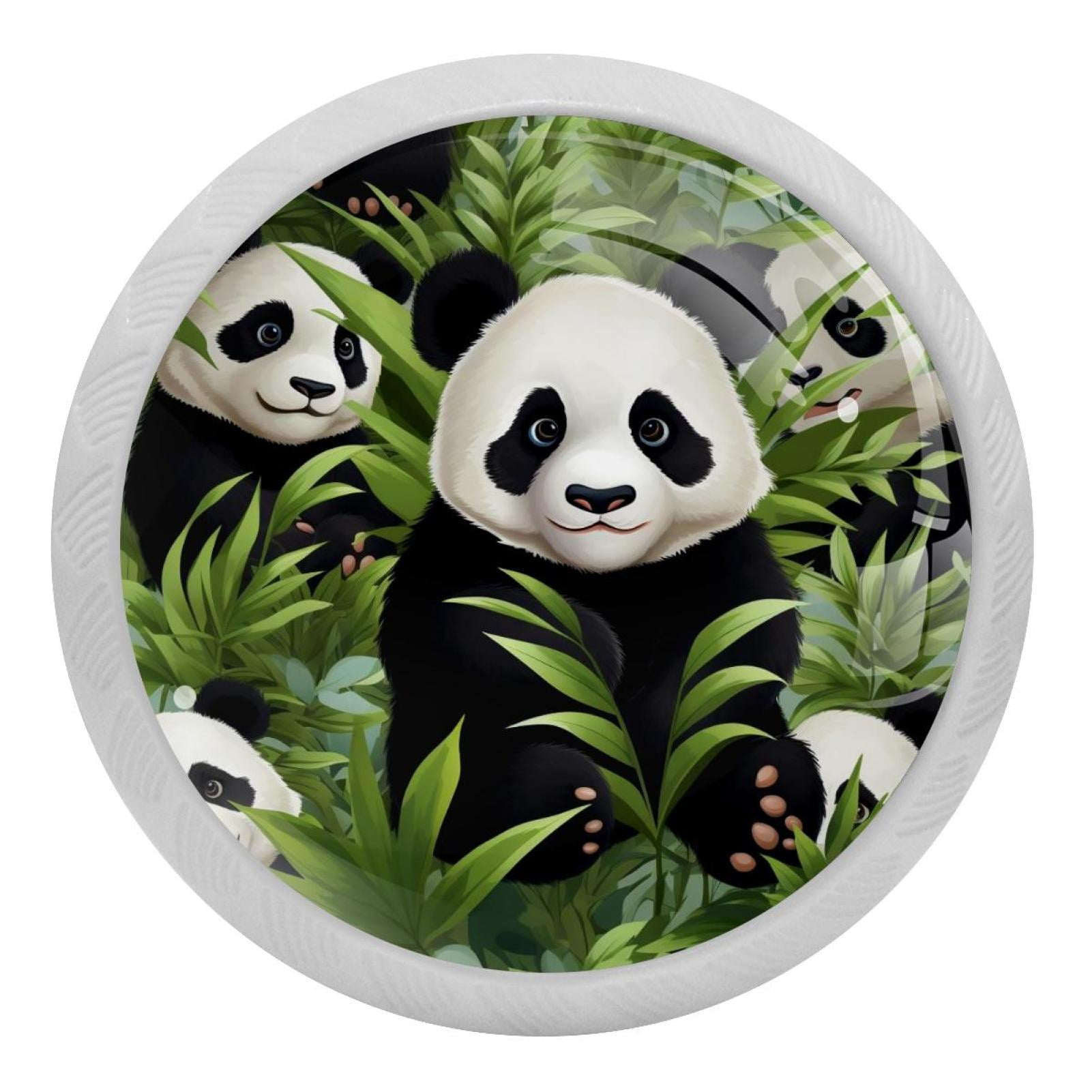 Panda Fluorescent Drawer Pulls with Screws: Round 4-Pack, Glow-in-the ...